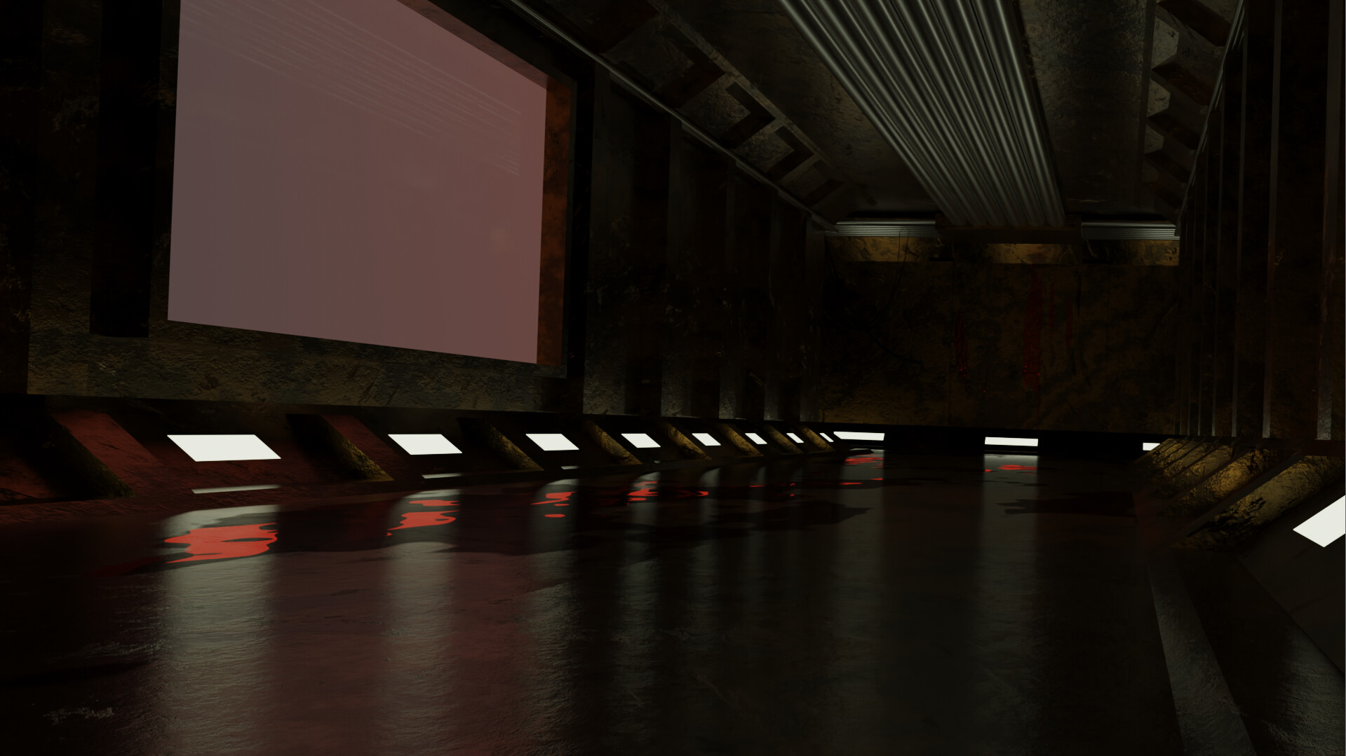 ArtStation - Horror Themed Space Station Hallway