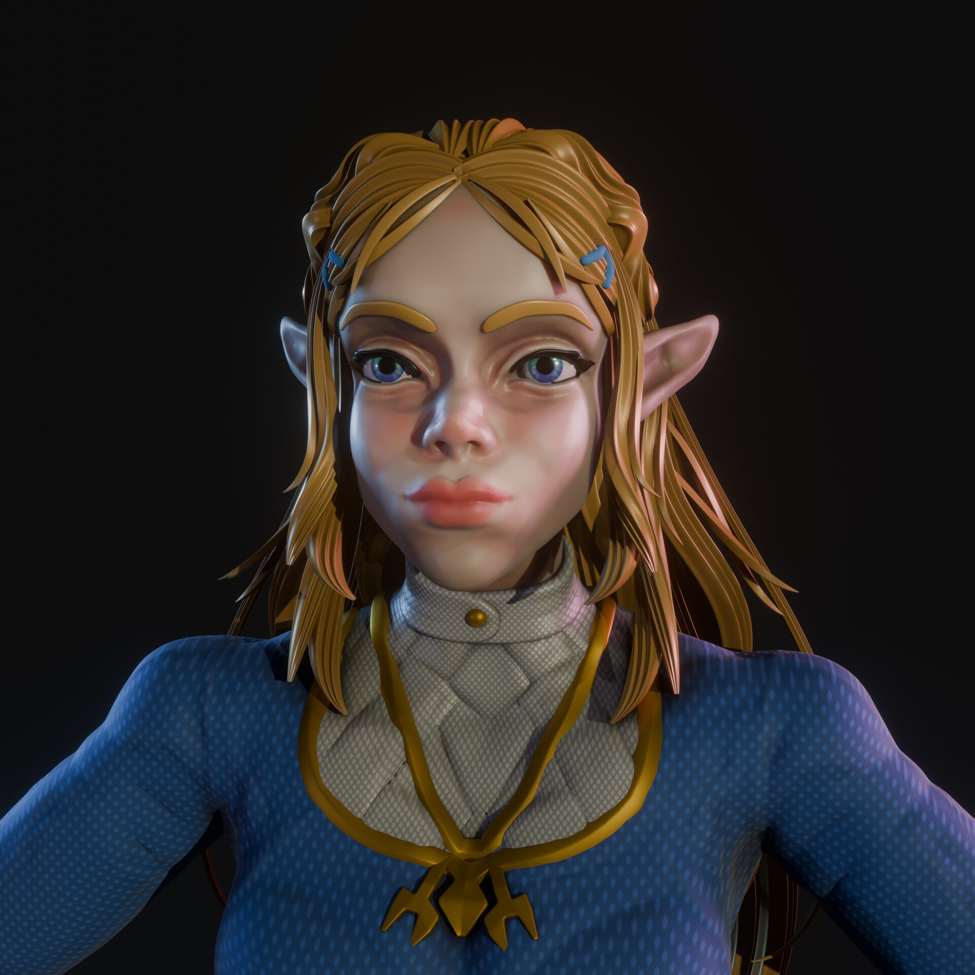ArtStation - Botw Zelda portrait study