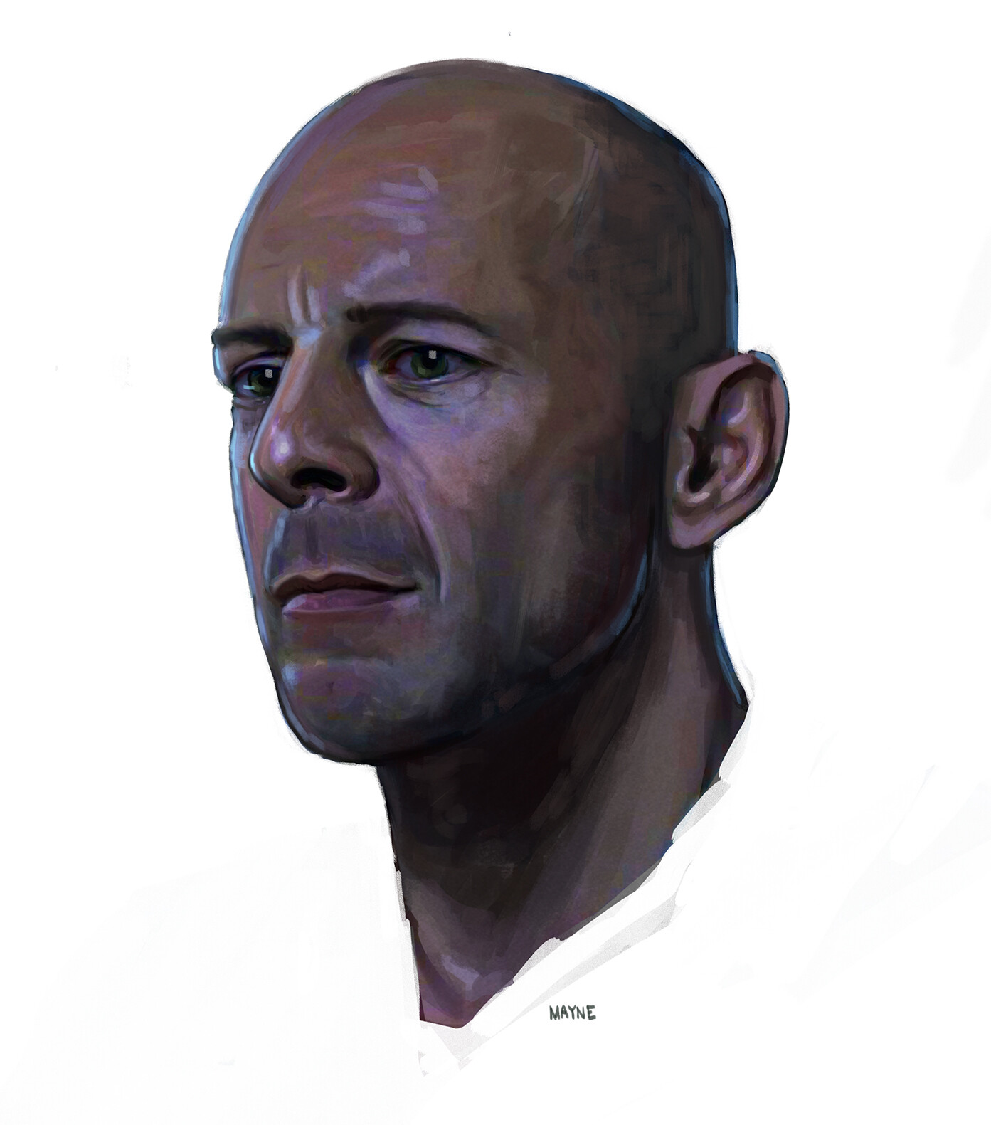 ArtStation - Bruce Willis portrait