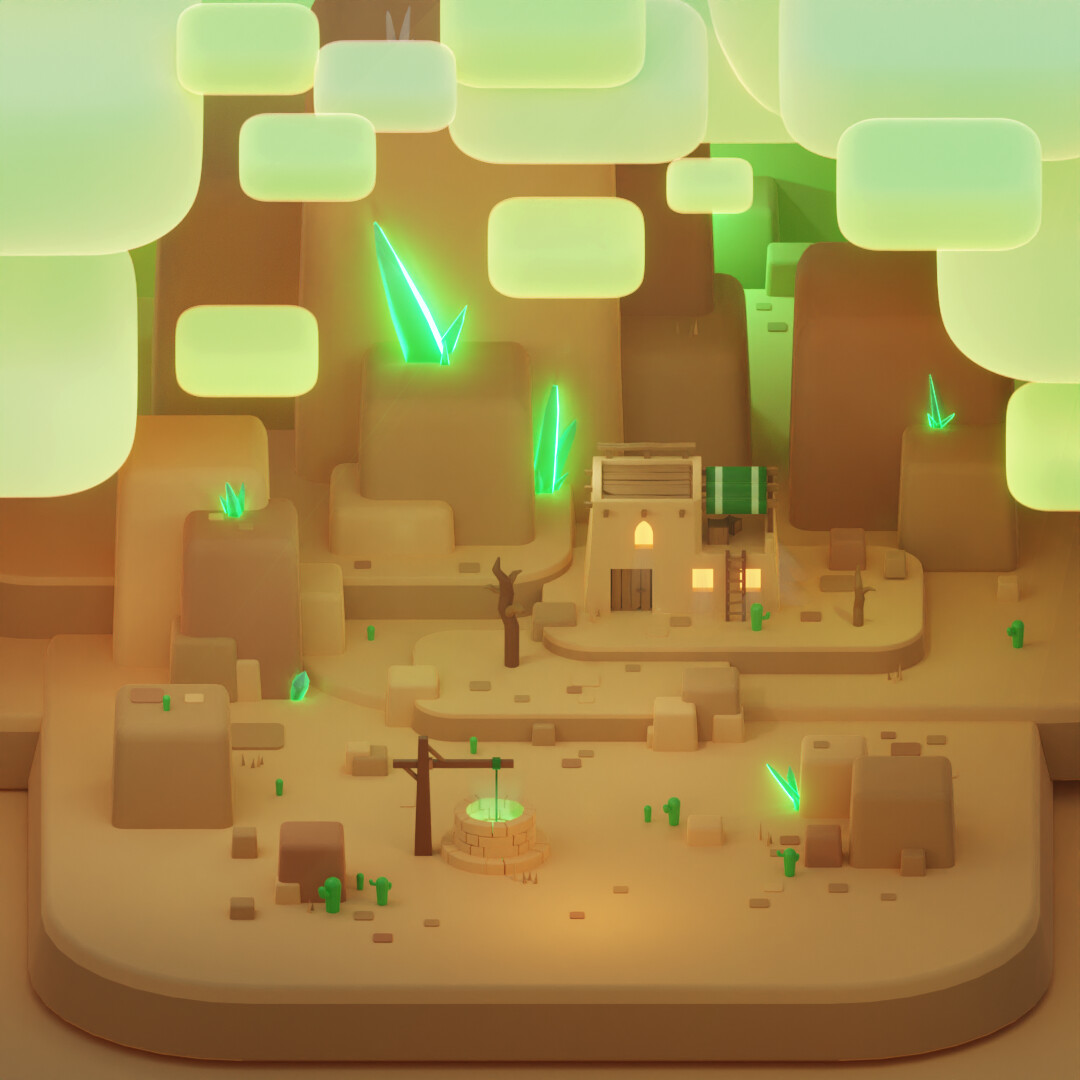 ArtStation - 3D project - Desert house - Blender - Interpretations of ...