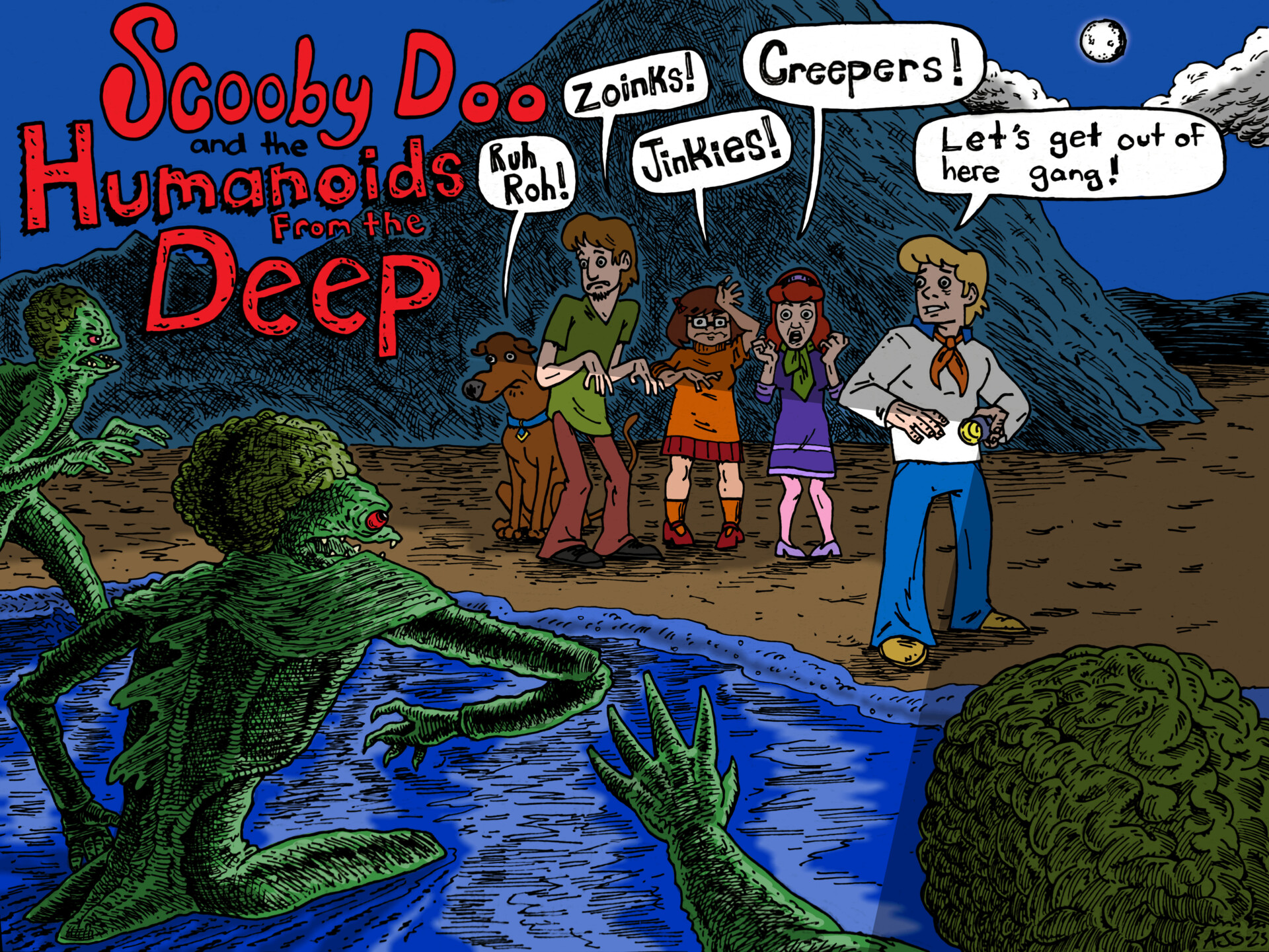 ArtStation - Scooby Doo and The Humanoids from the Deep