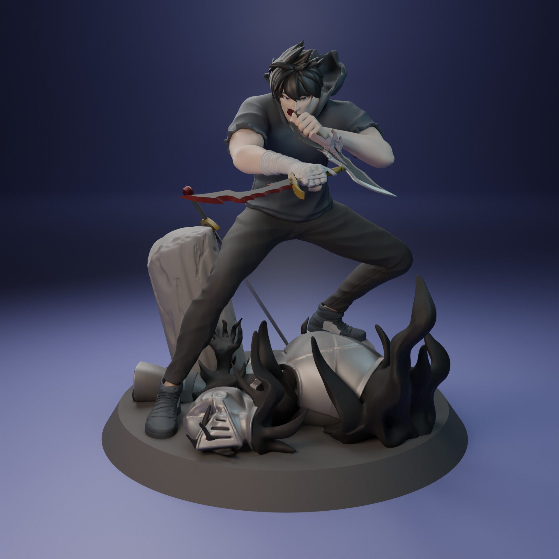 ArtStation - Sung Jin Woo from Solo leveling anime for 3d print