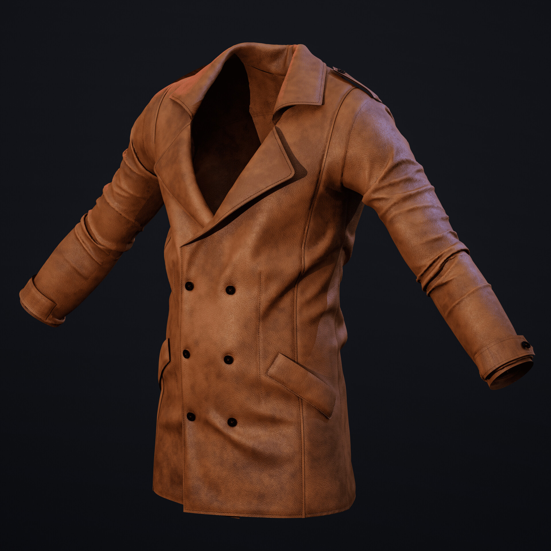 ArtStation - Leather Overcoat