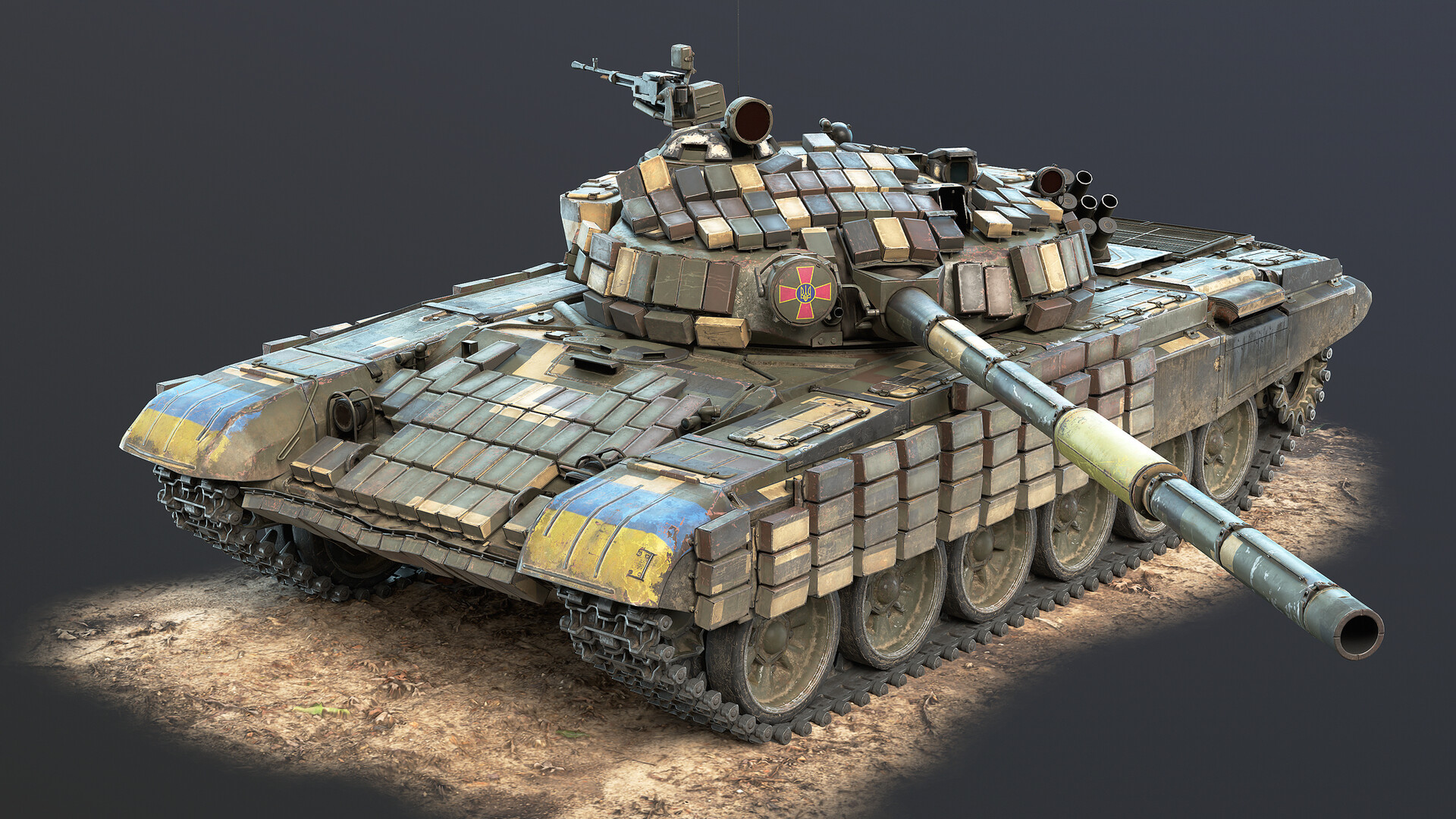 Serhii Ryzhkov - T-72B tank Game Ready 3d-model