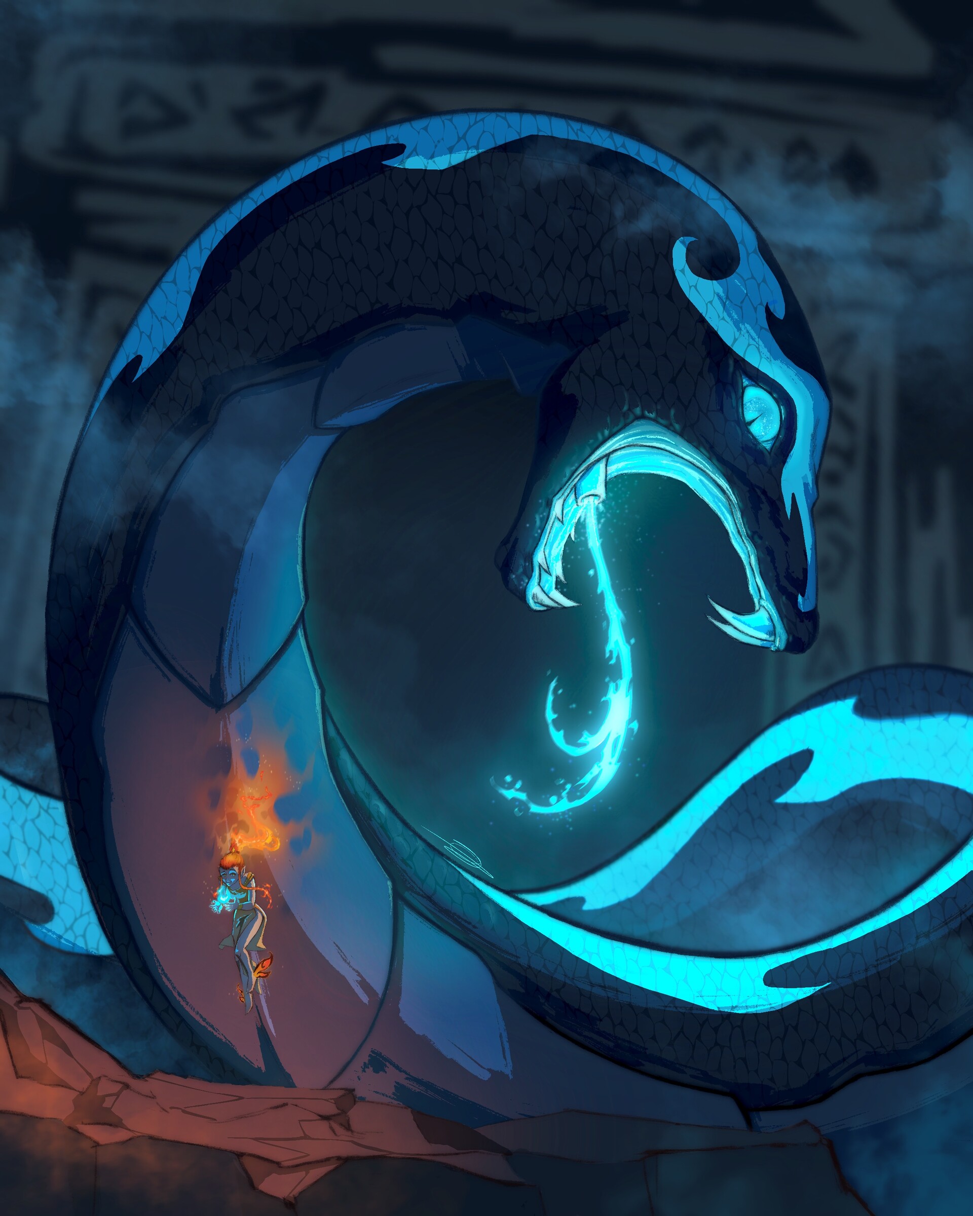 ArtStation - Flame Serpent & Sprite