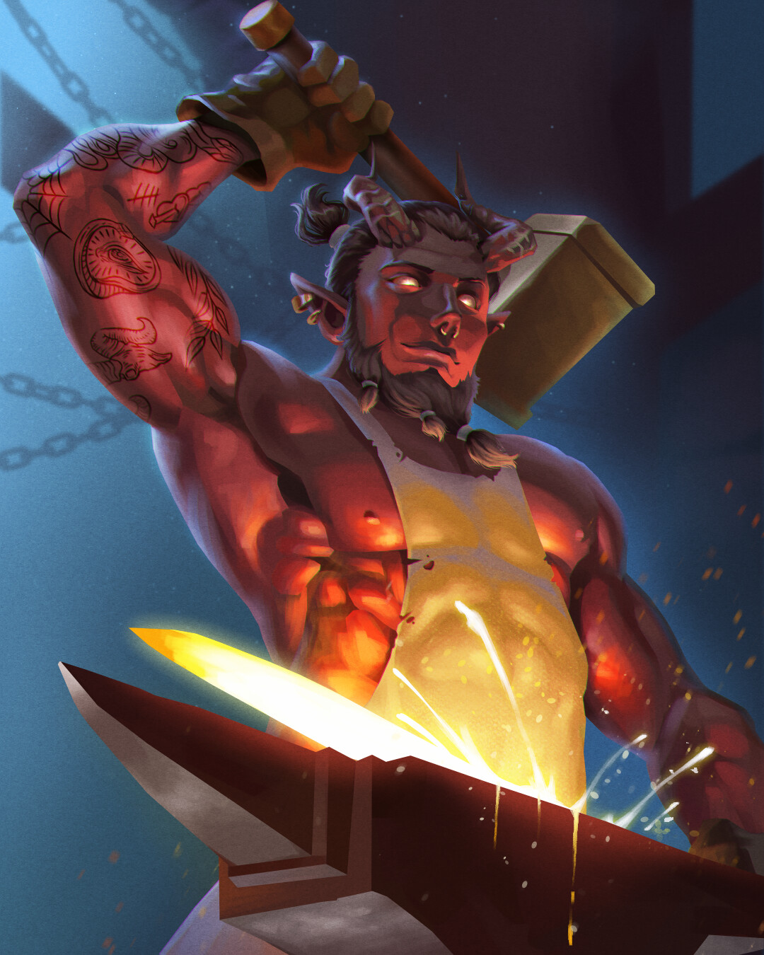 ArtStation - Demon blacksmith