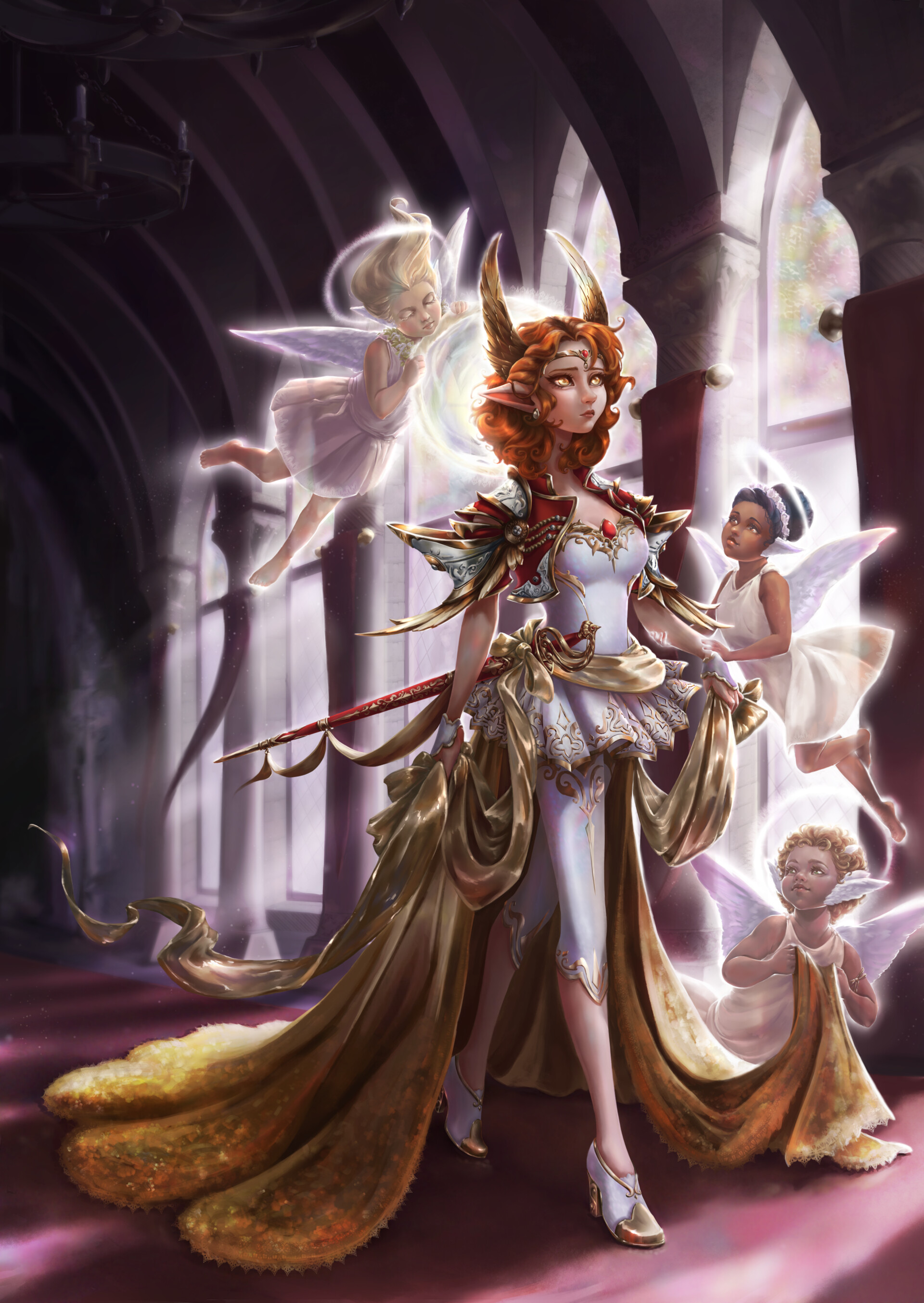 ArtStation - Eliana prepares for her final battle - Original character concept ilustration