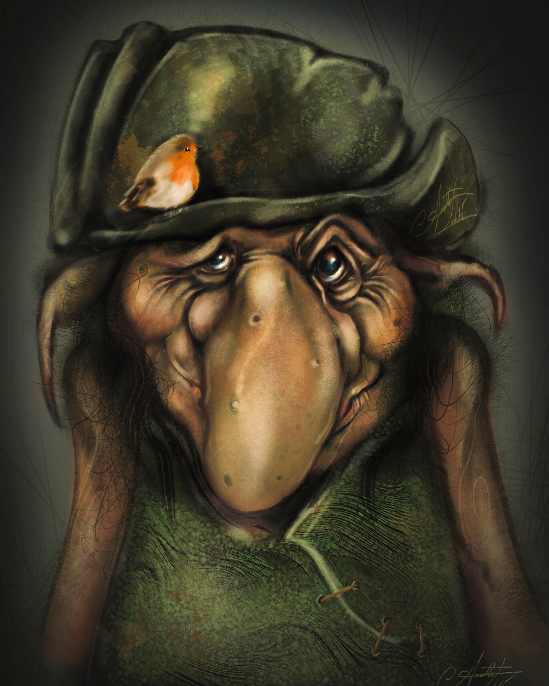 ArtStation - "Wide-eyed Whimsy: Portrait of a Troll"