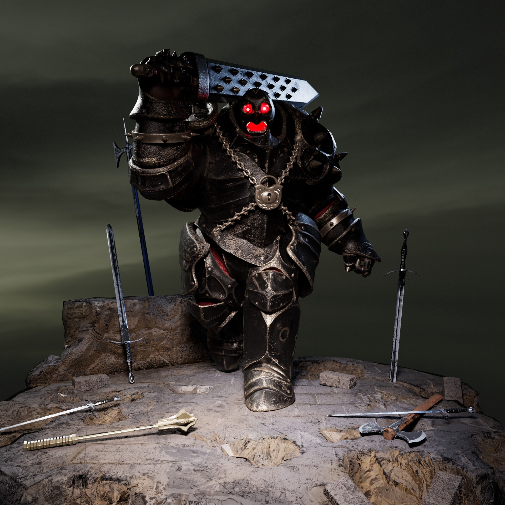 ArtStation - Hulking Knight- Game Ready Character