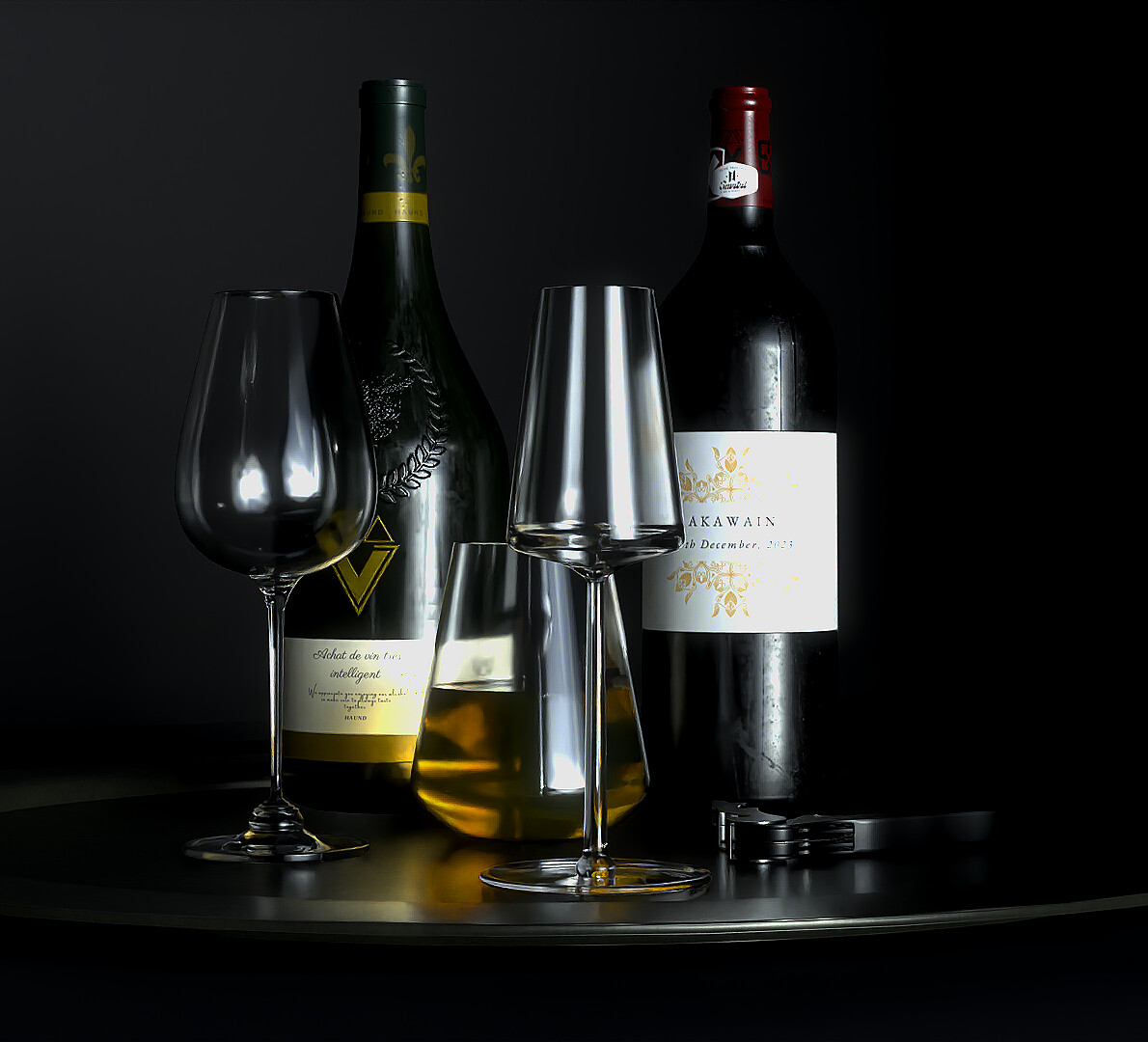 ArtStation - Reflective Surface Texturing and Lighting Study (Glassware and Alcohol)