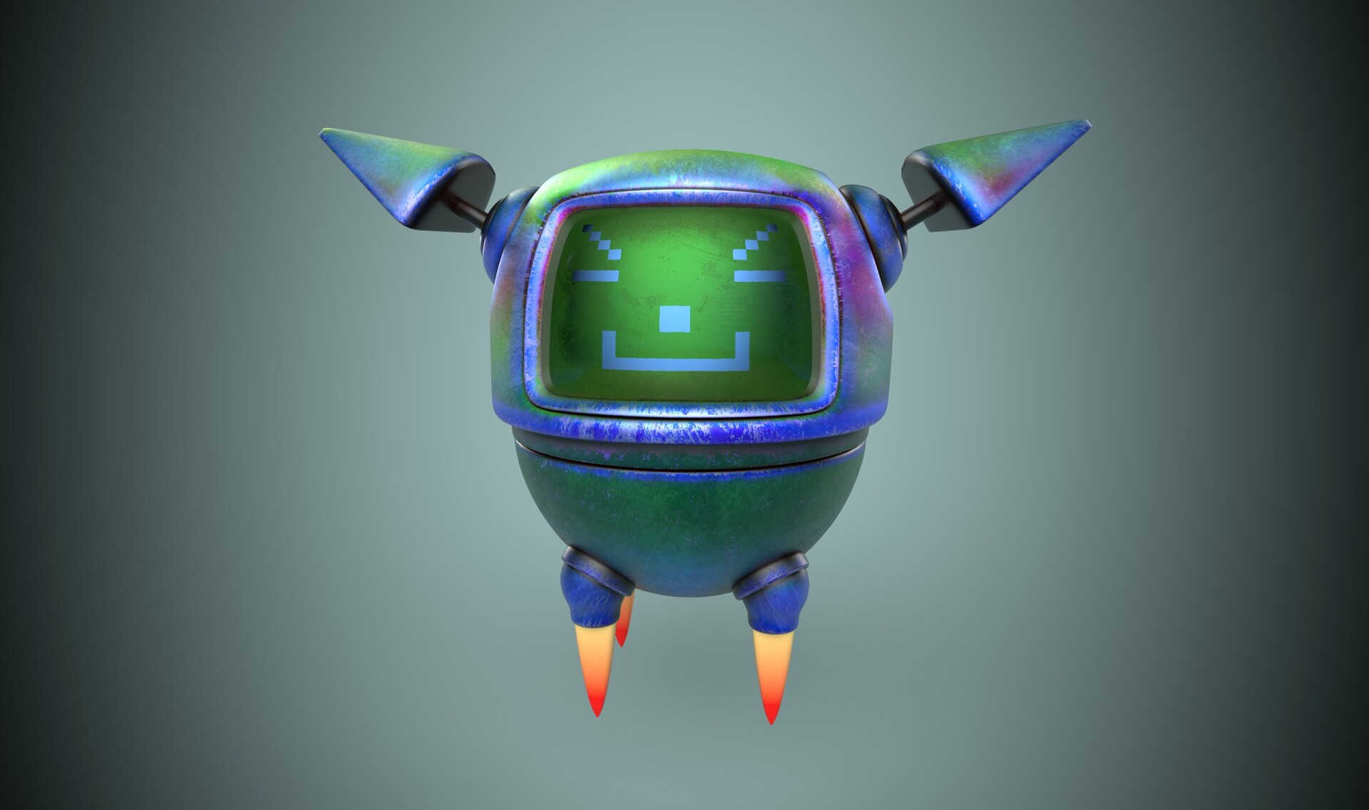 ArtStation - catBotCityGame_catBotDrone_C_gameTexture