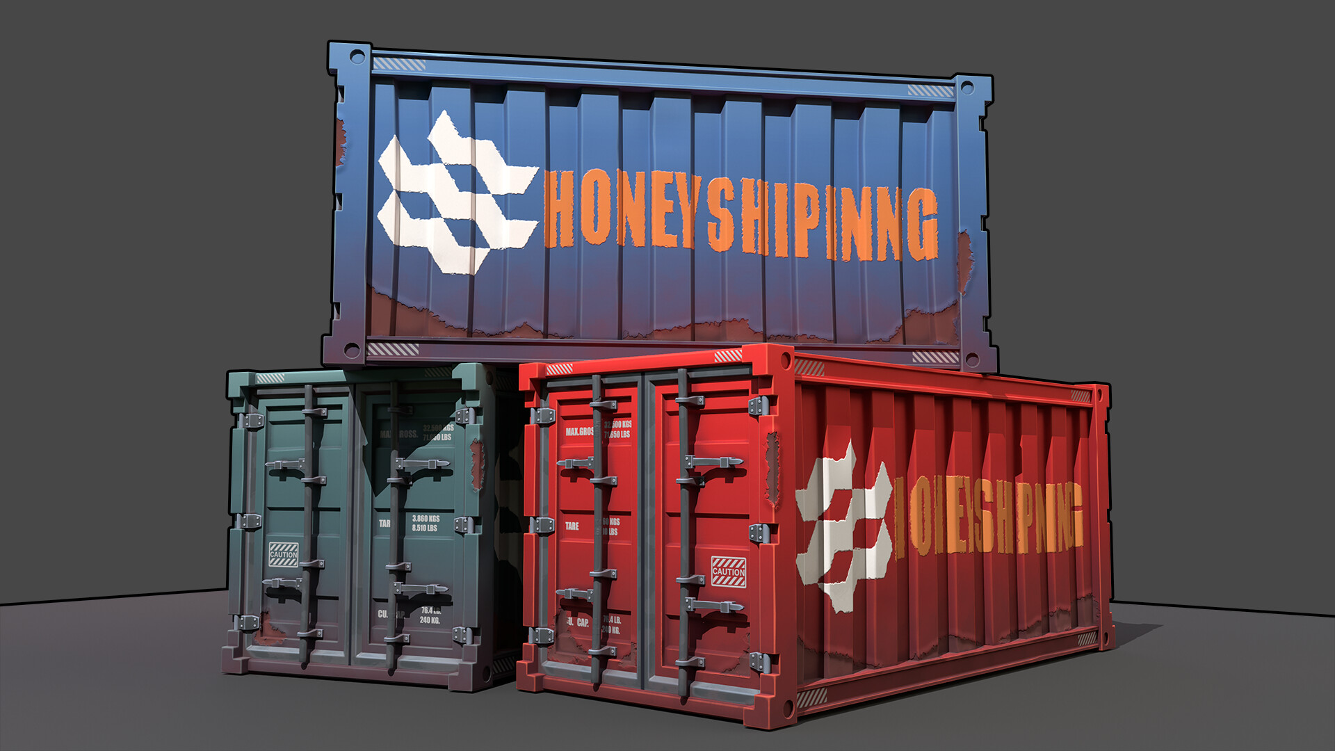 ArtStation - Stylized shipment containers