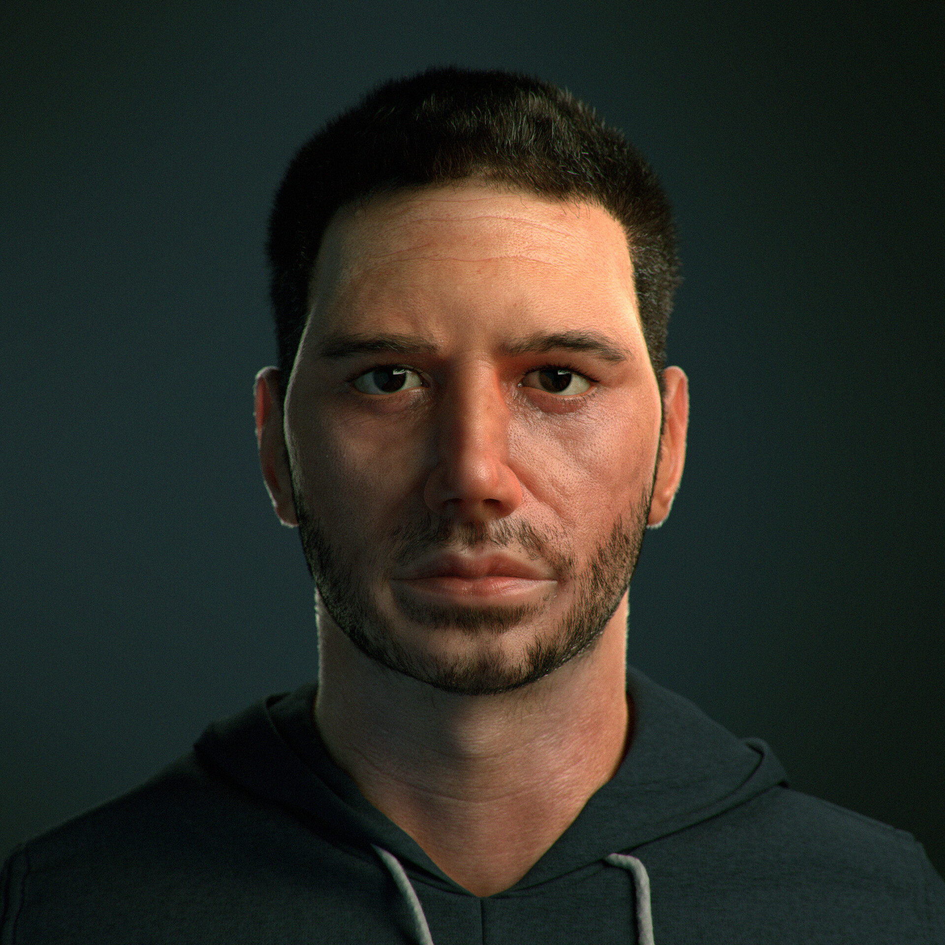 ArtStation - BLENDER REALISTIC PORTRAIT - DEREK