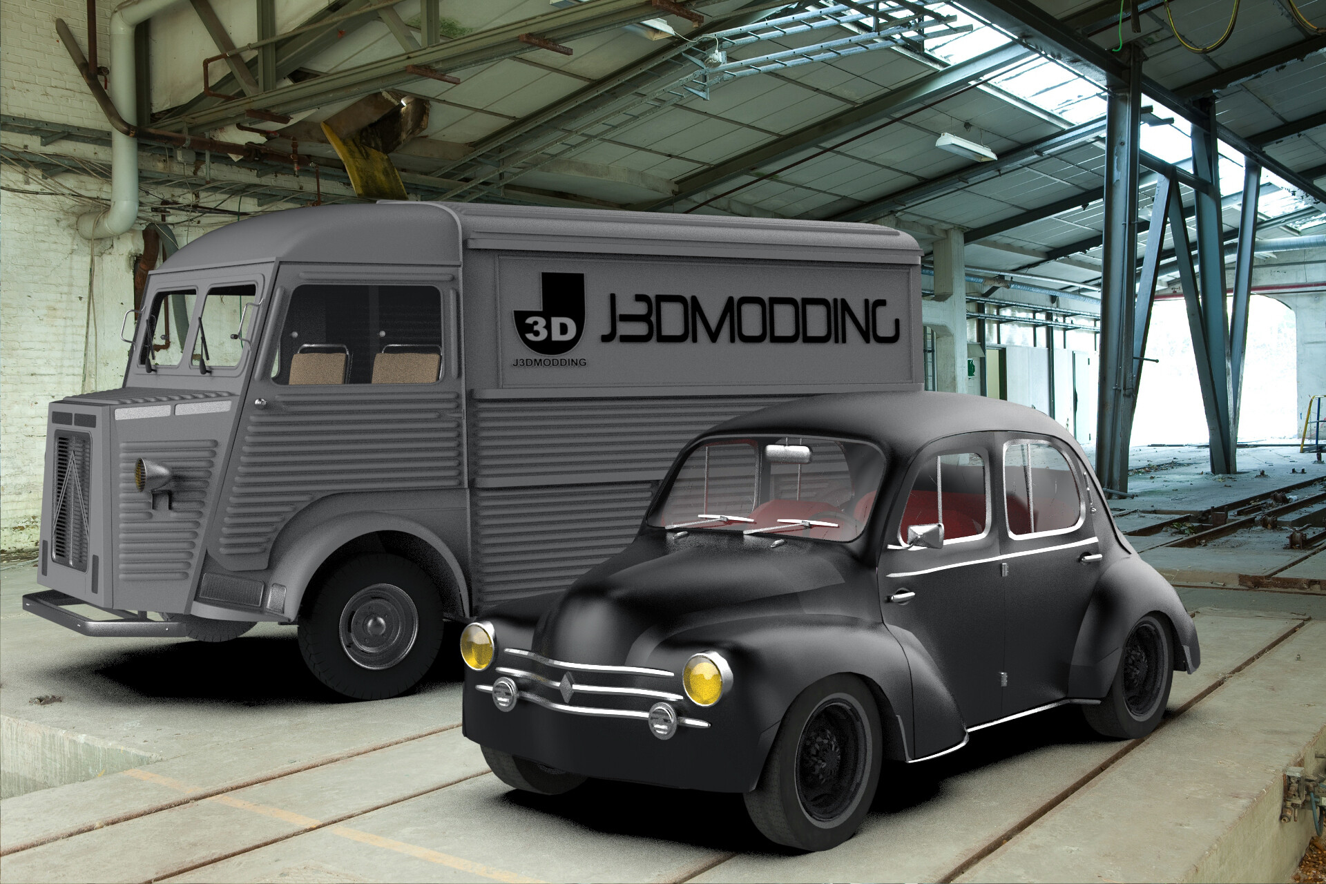 ArtStation - RENAULT 4CV 1093 & CITROEN TYPE H