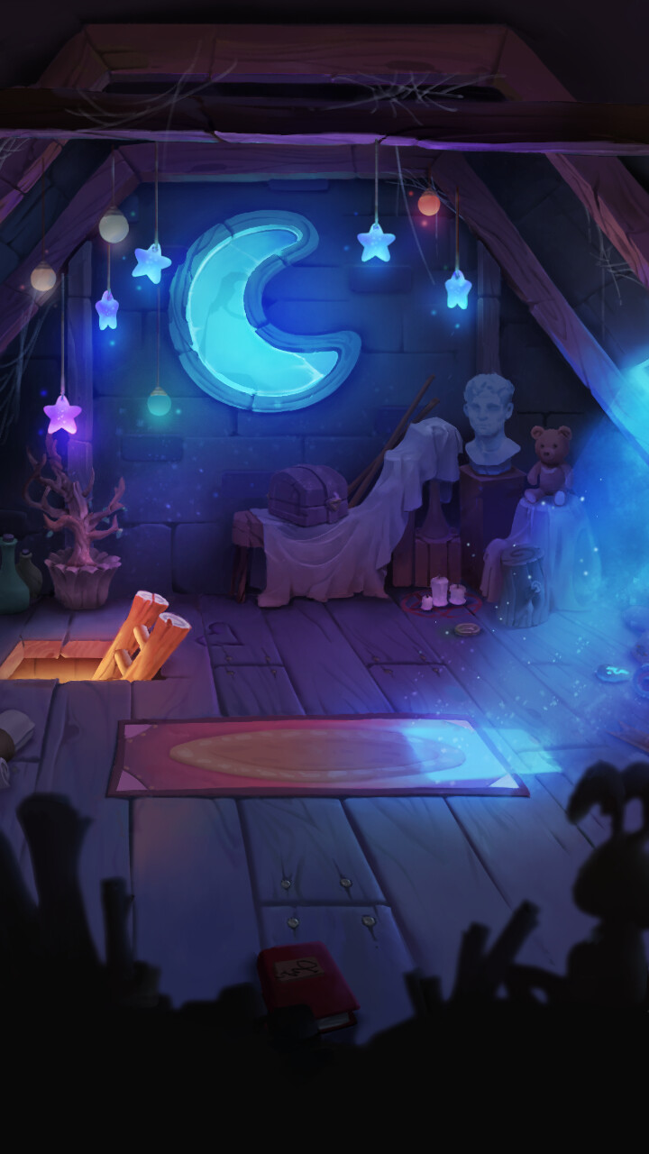 ArtStation - the attic of the moonlight window