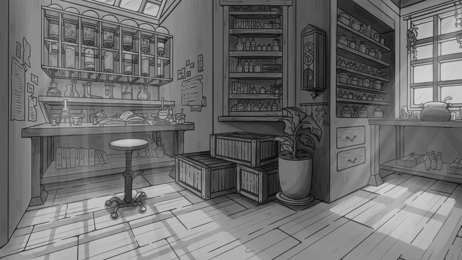 ArtStation - potions workshop design