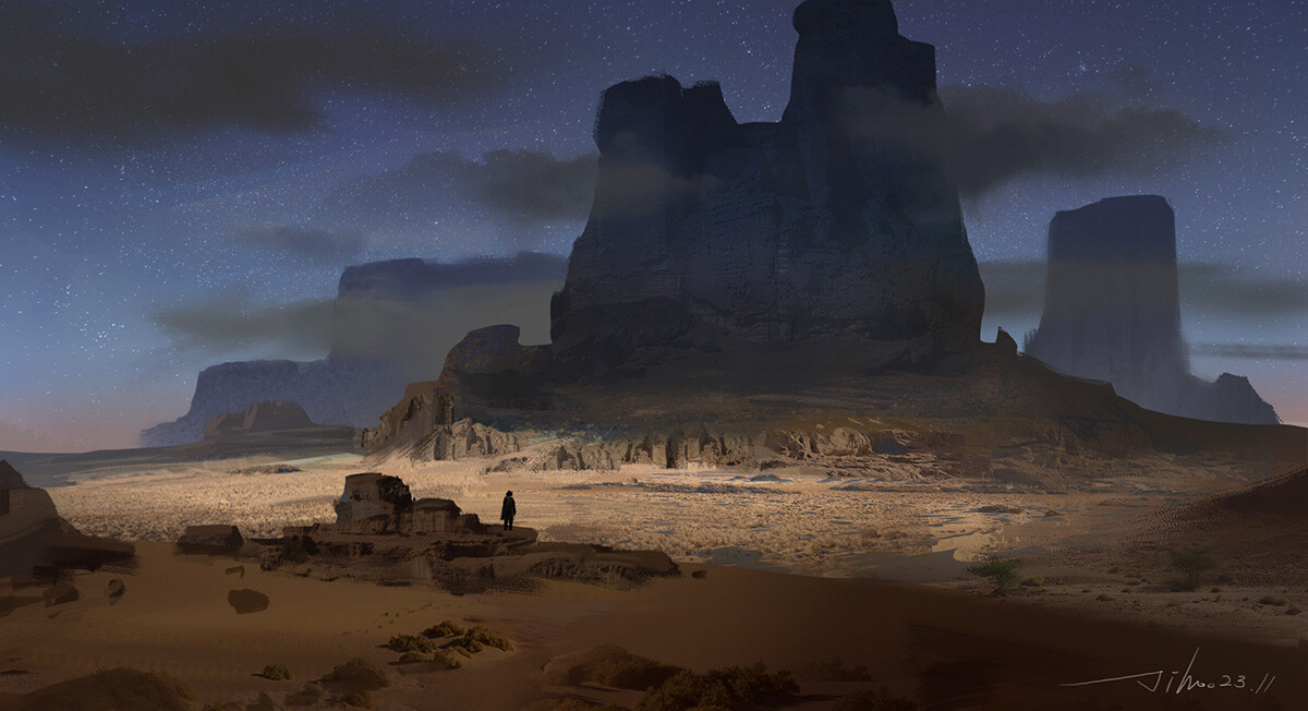 ArtStation - Night Desert