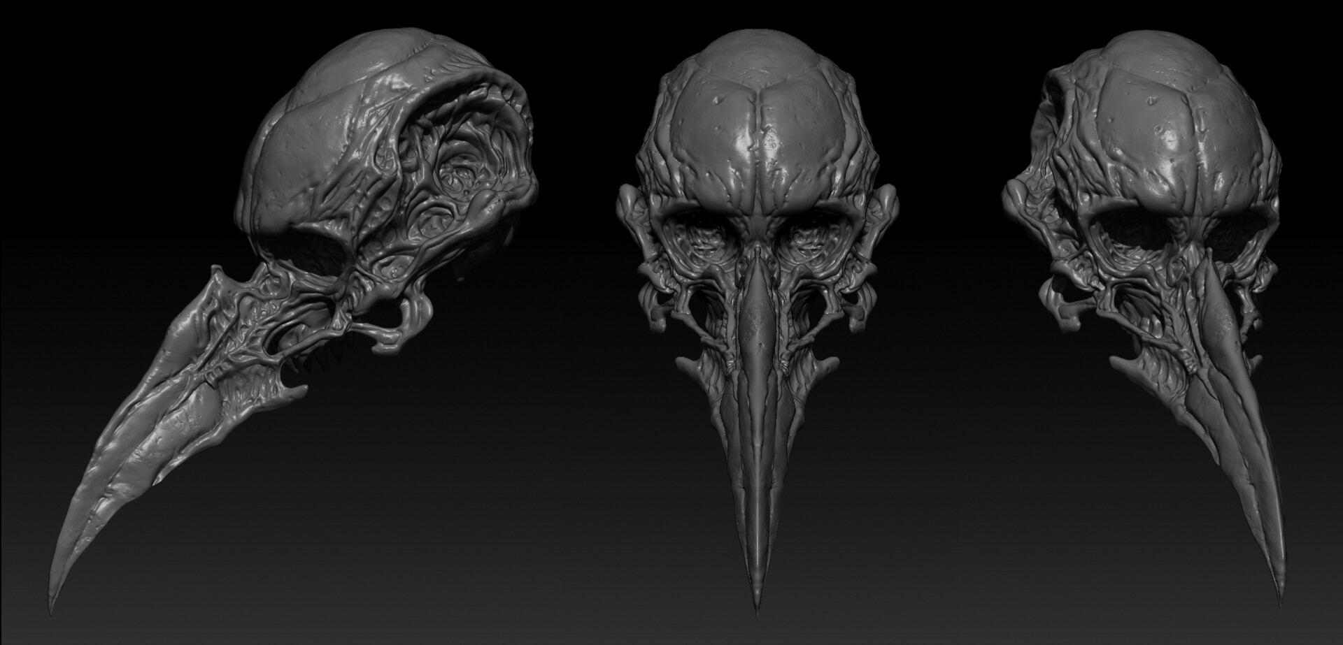 ArtStation - Monster Head Carving Exercise