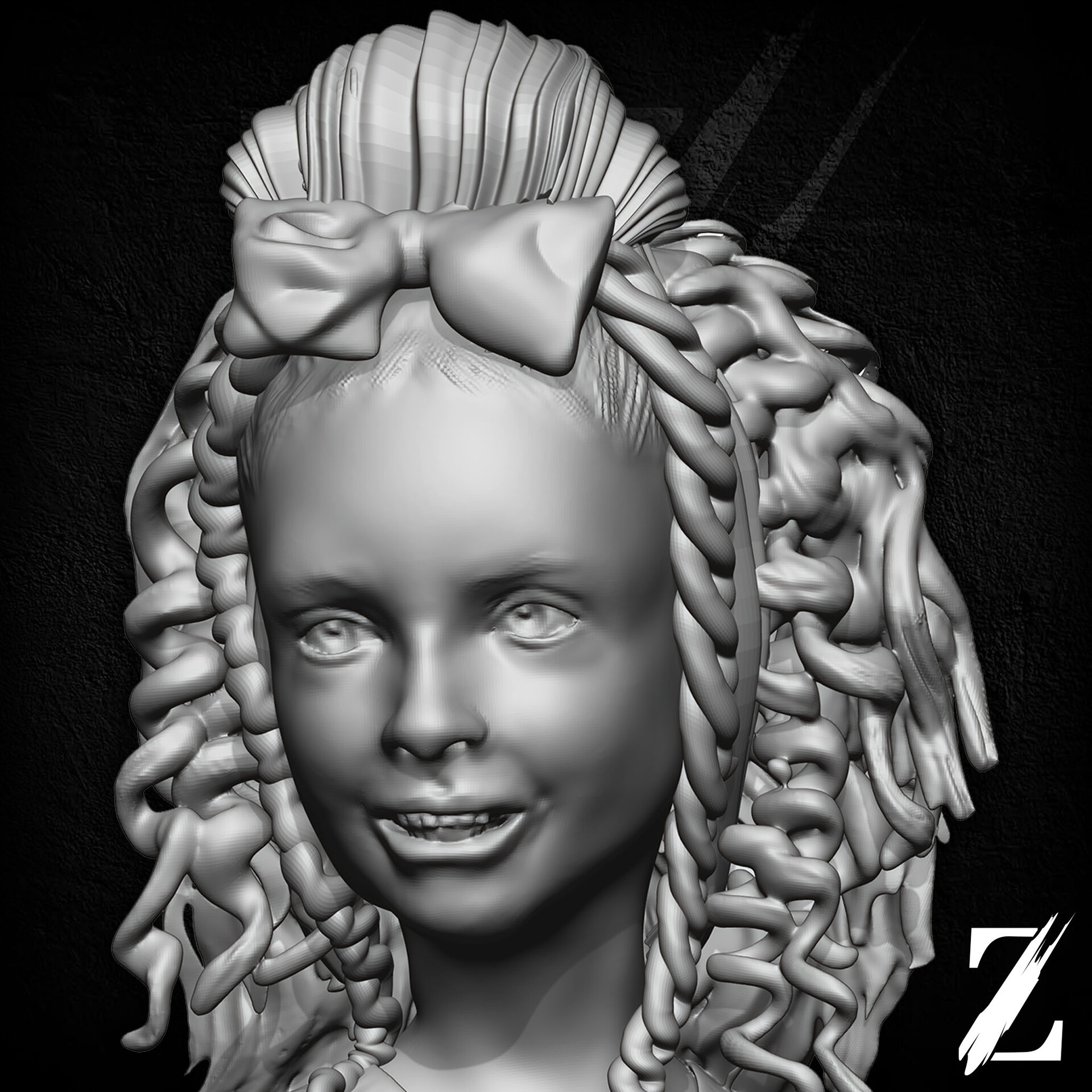 ArtStation - 25 ZB ART Stylized Hair For ZBrush (Curve Brush) - Vol 1