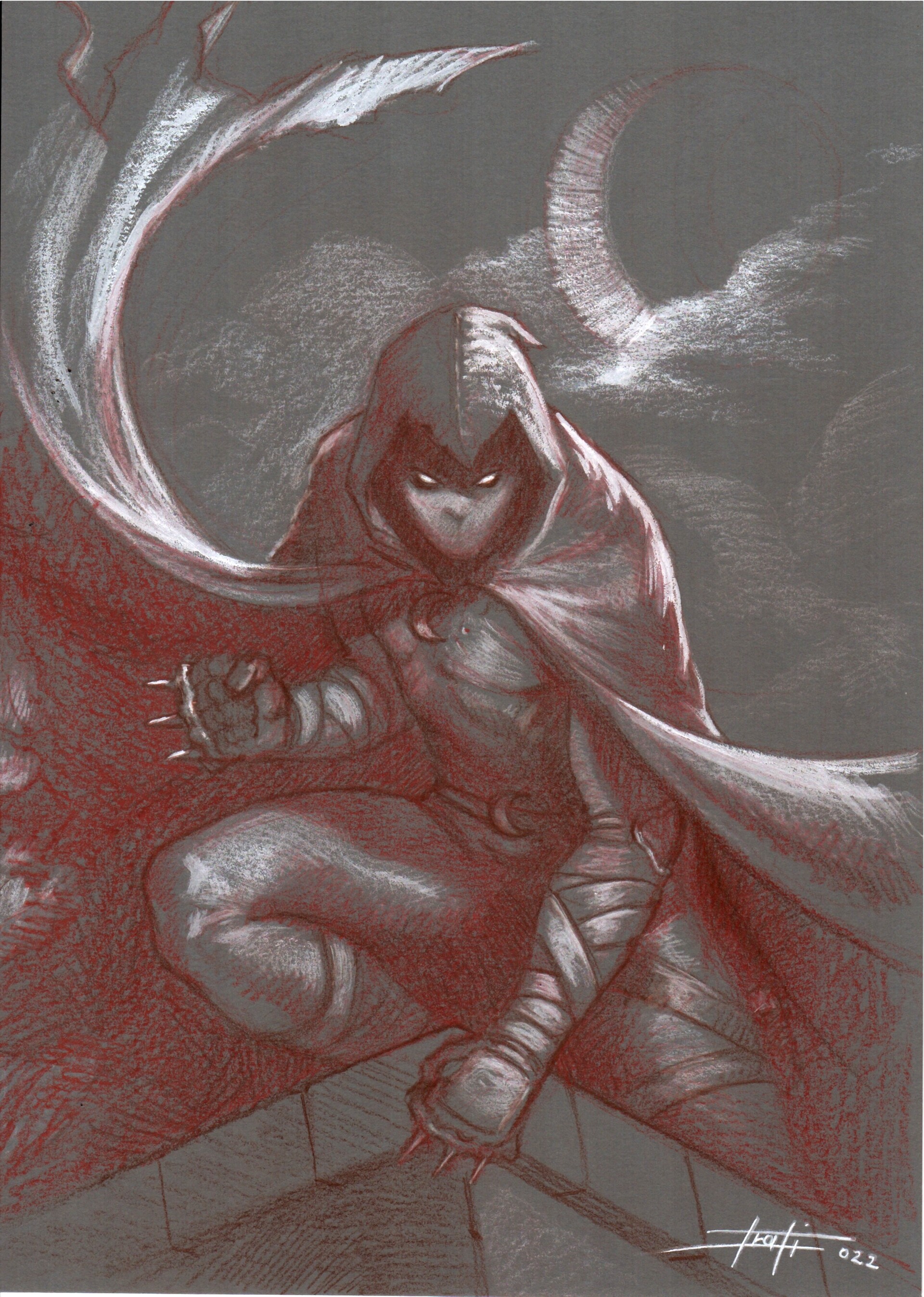 ArtStation - Moon Knight tradional
