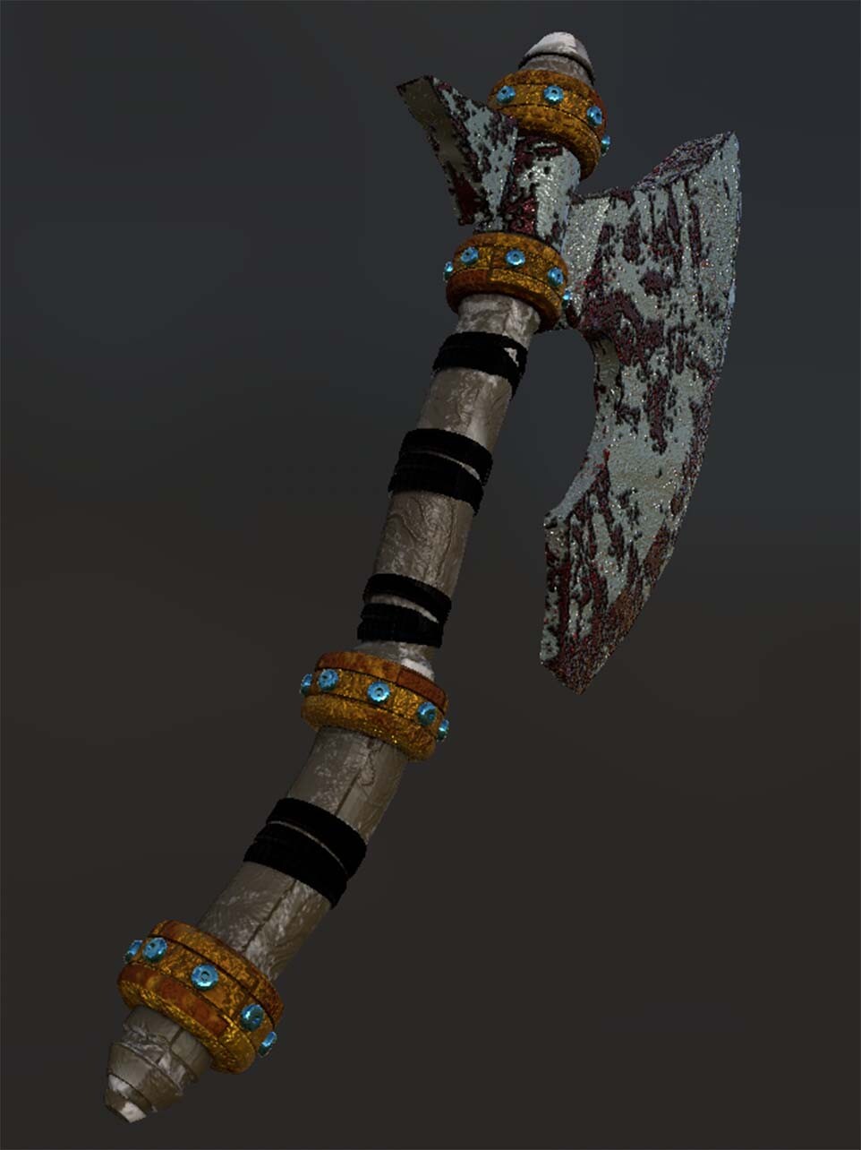 ArtStation - WORN_RUSTY_BLOODY_VIKING_AXE_