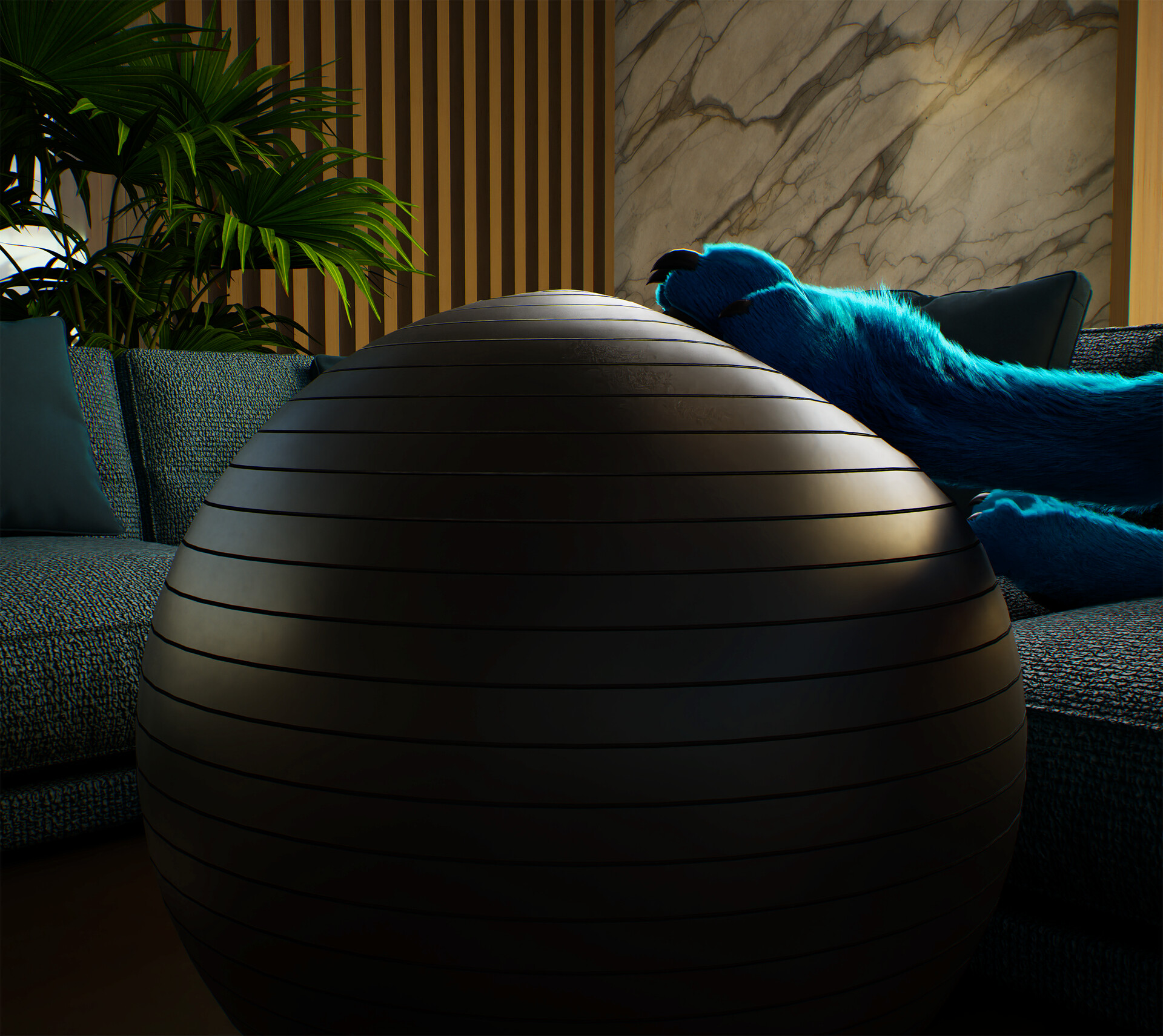 ArtStation - Yoga Ball Rex Paws