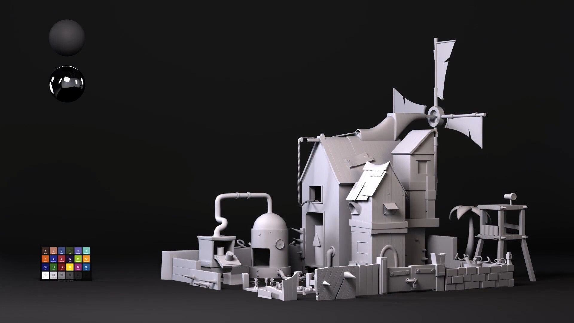 ArtStation - 3D modelisation decor mill