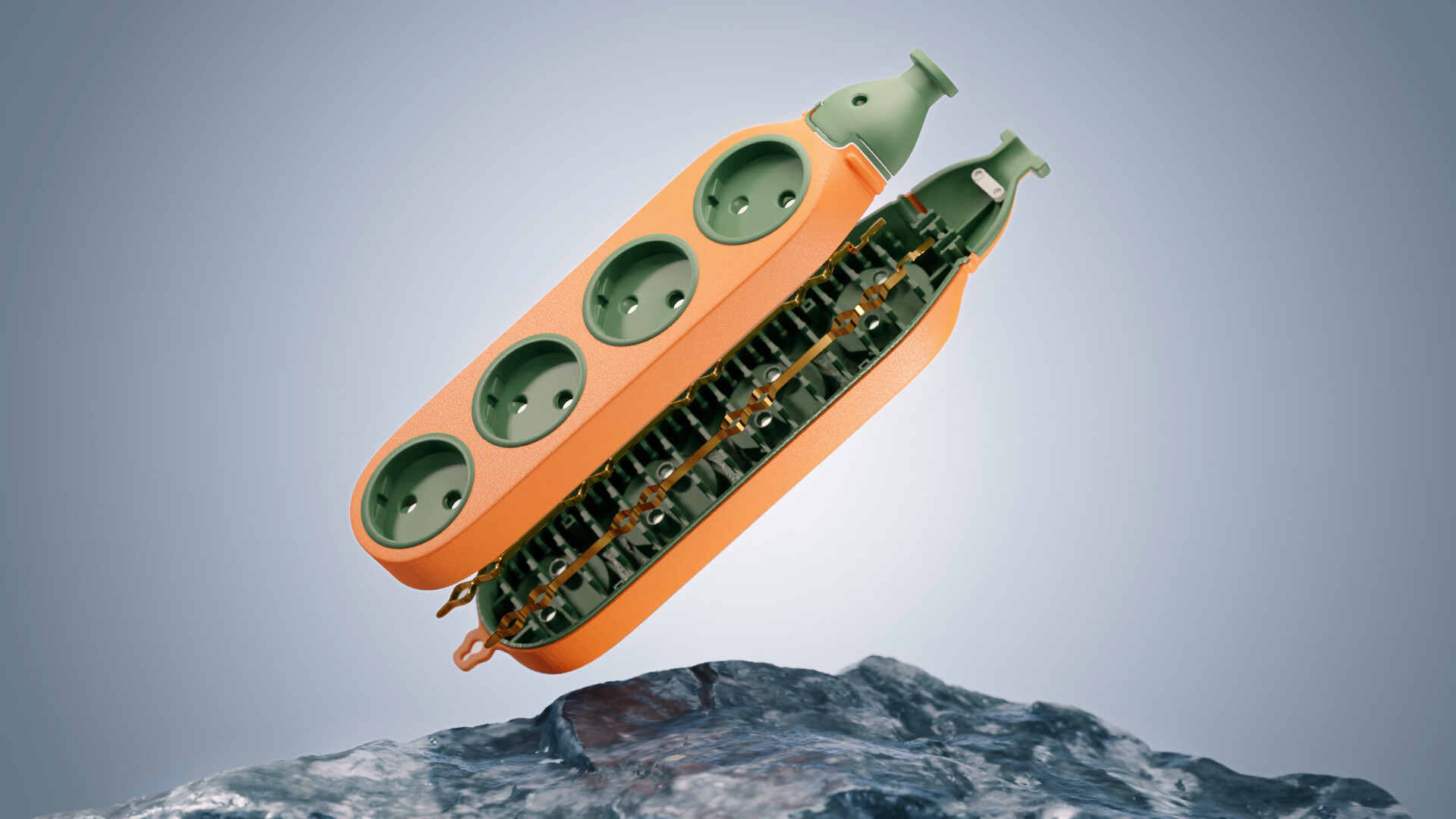 ArtStation - cgi product for power stripe with lighting and material