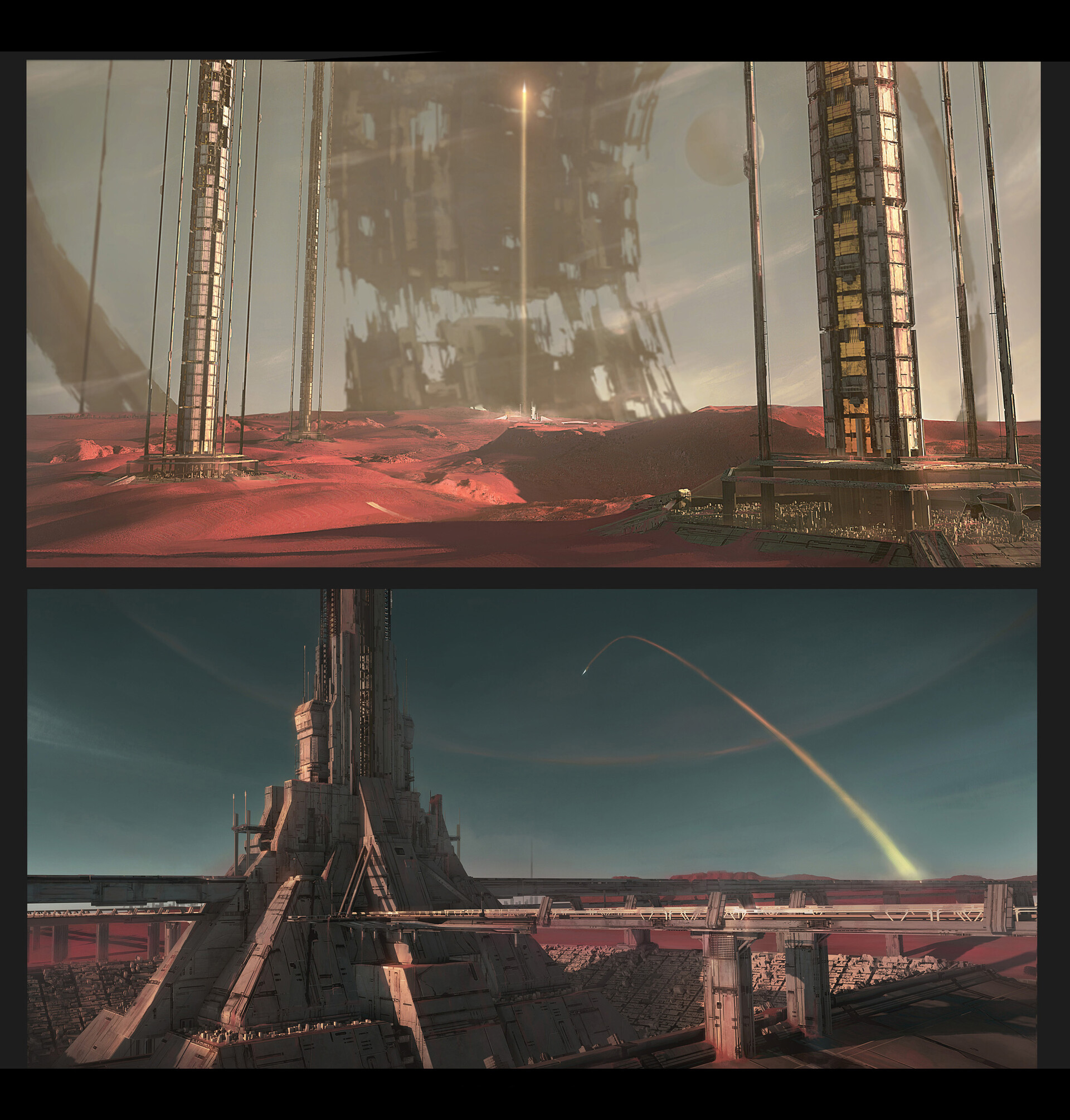 ArtStation - Space elevator wreckage