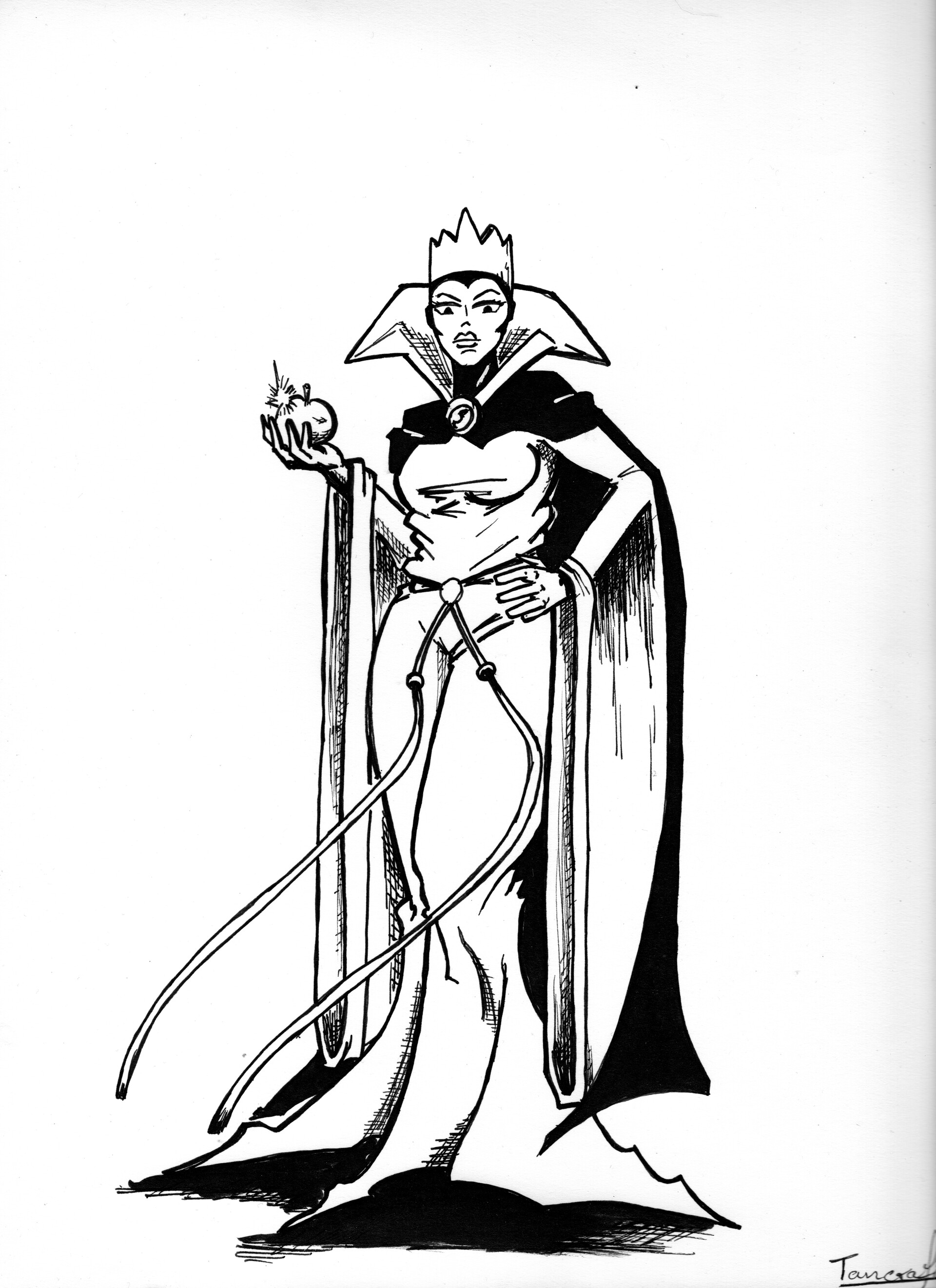 Evil Queen Snow White Drawing The Evil Queen Grimhilde, In Kavi H's
