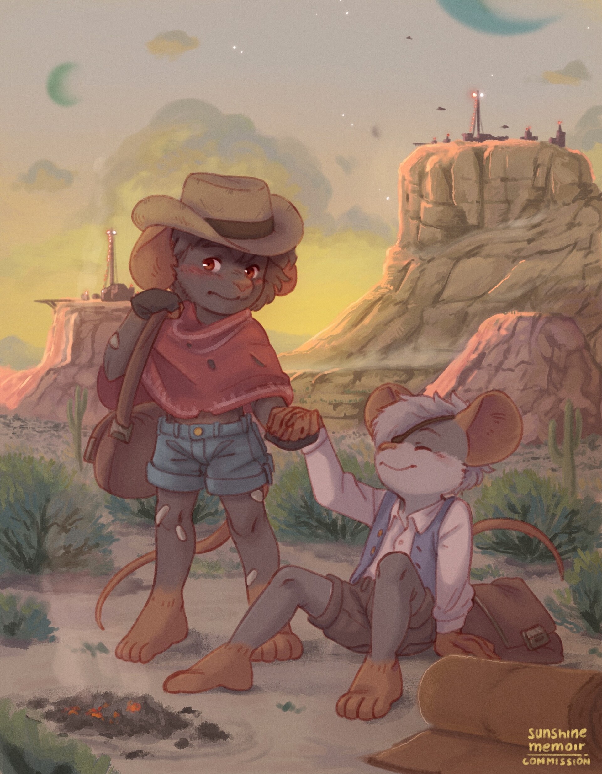 ArtStation - Camping Mice (Commission)