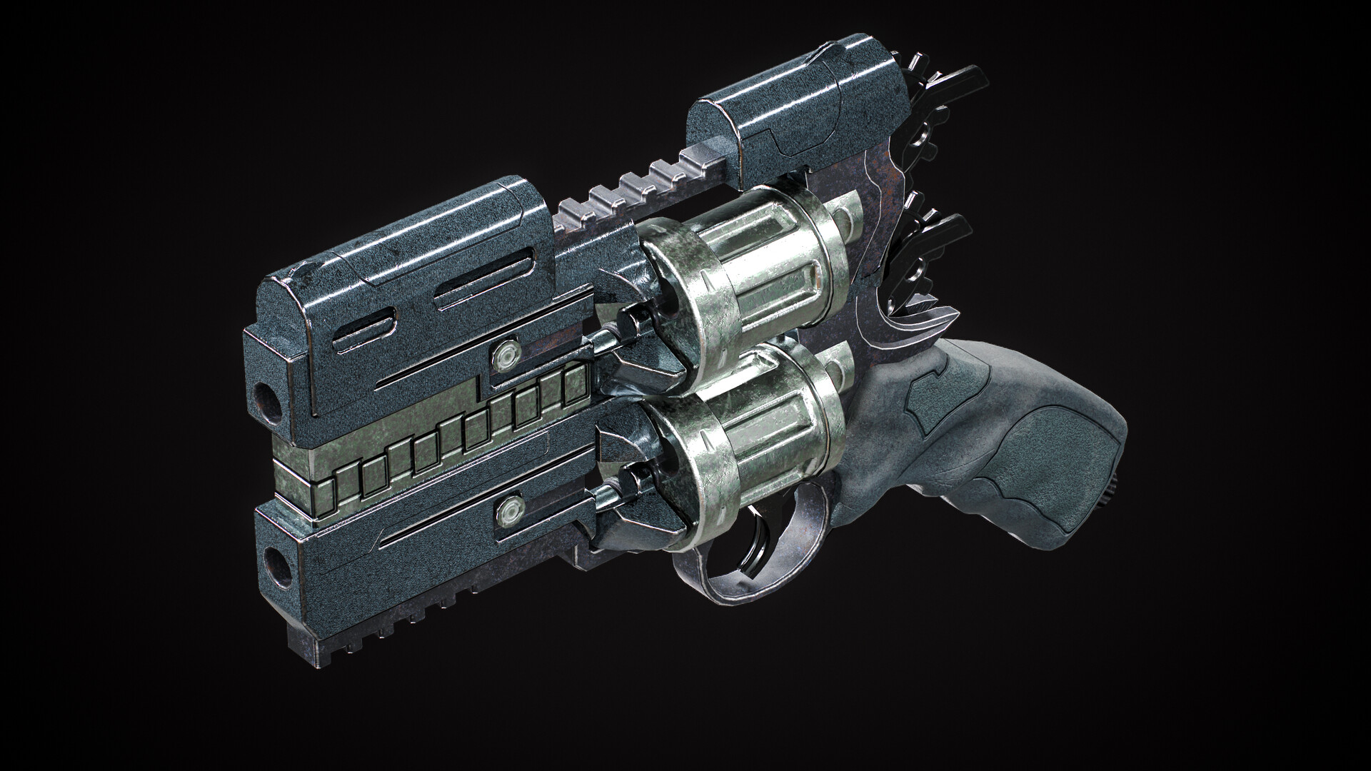 Zetsubou Chales - Sci-Fi Two-Barrel Revolver