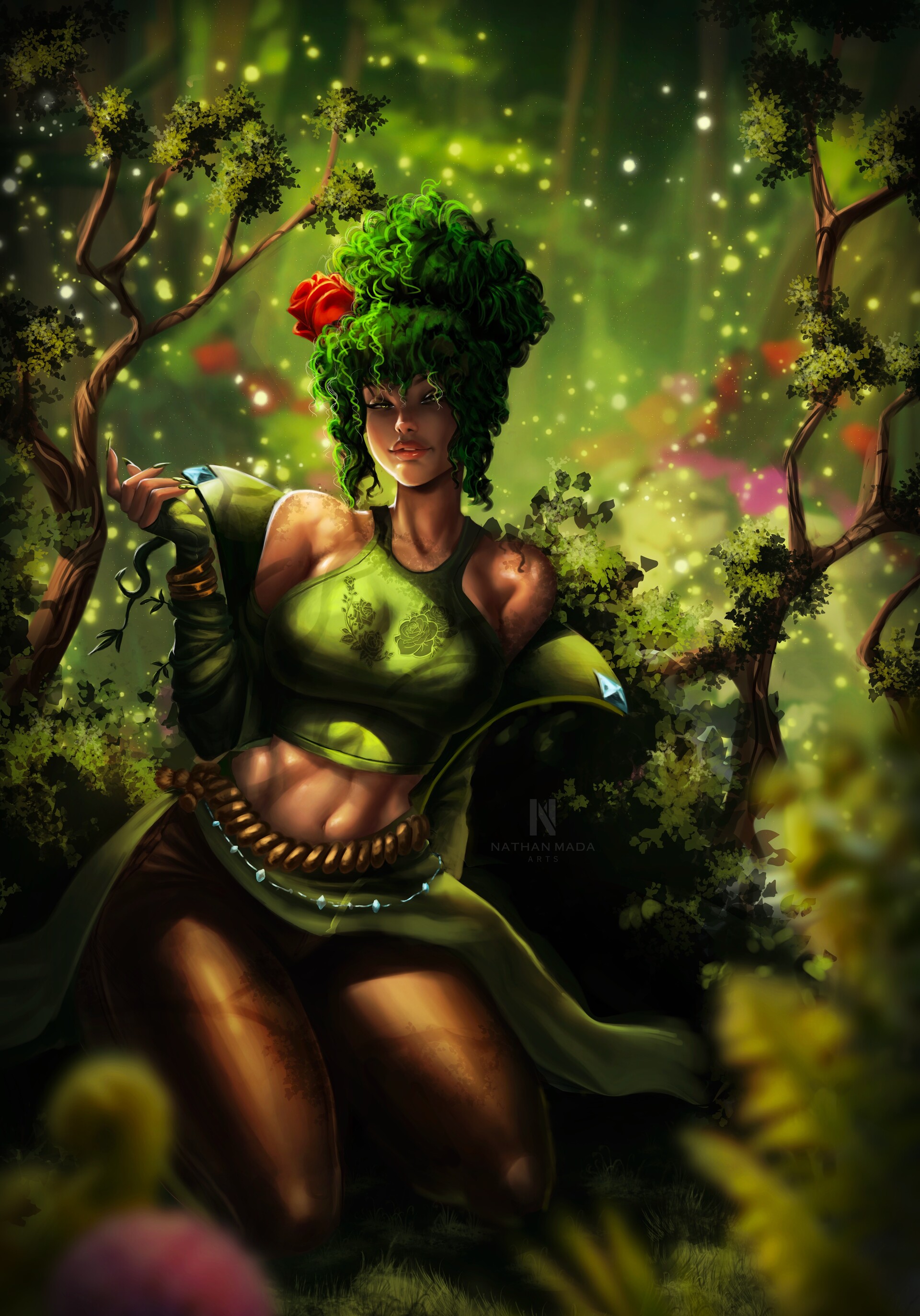 ArtStation - Yolone: Forrest witch Commission