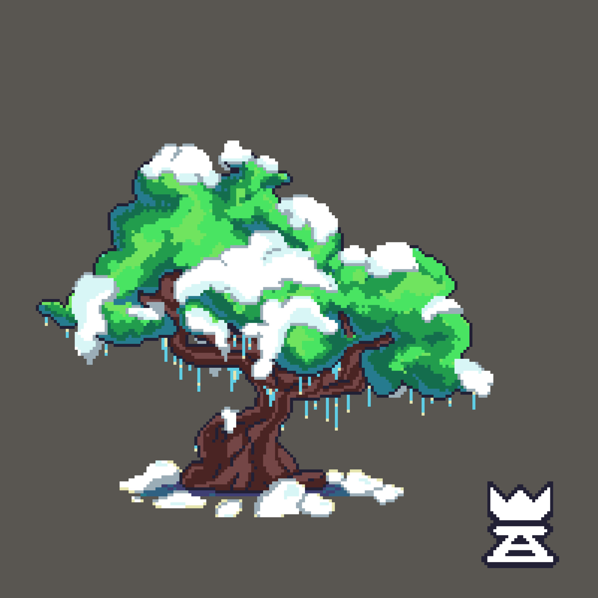 ArtStation - Tree Winter Sprite