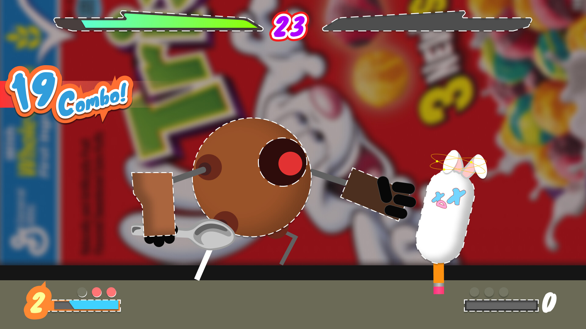 ArtStation - Quick Sketch of a fight game. UI.