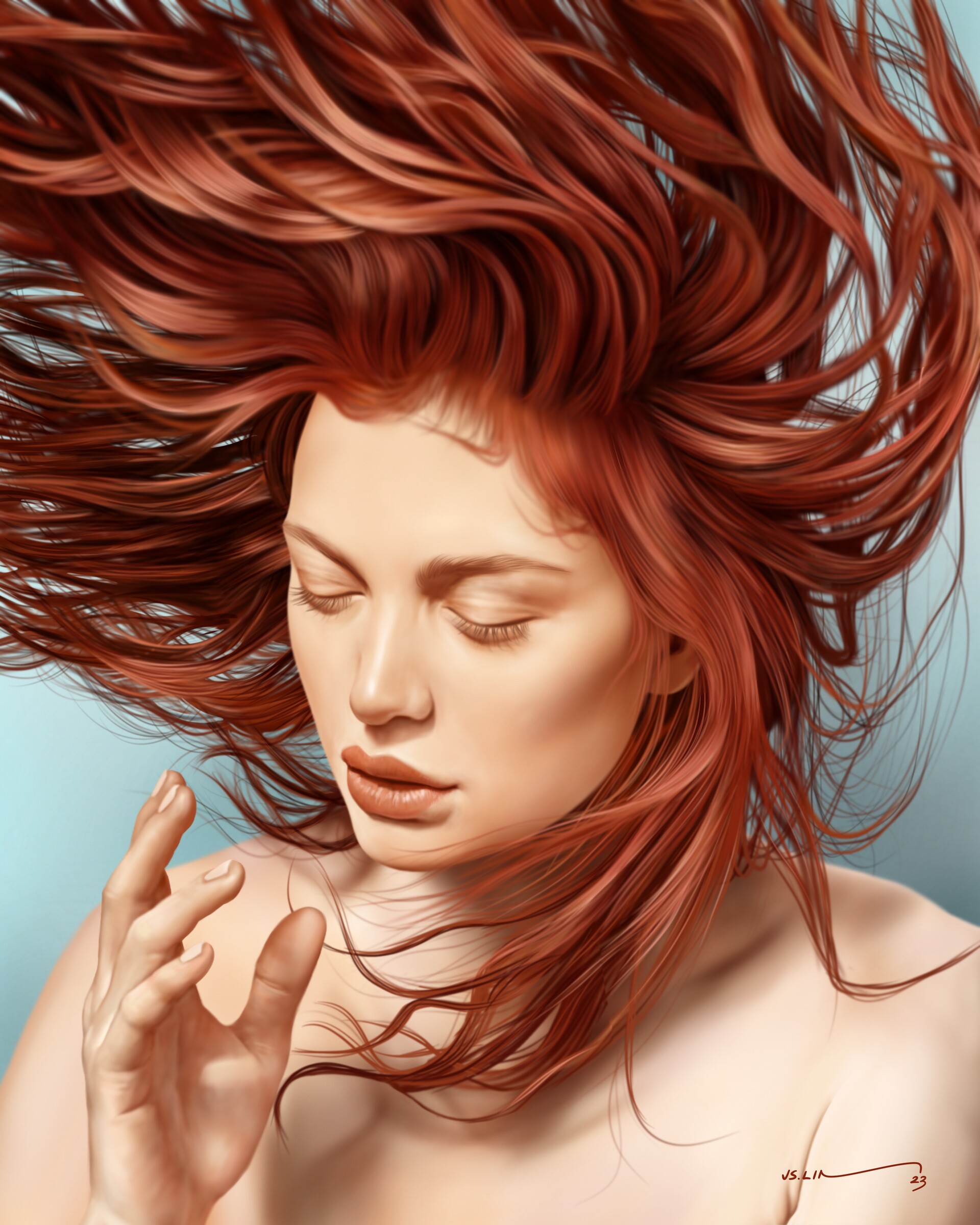 ArtStation - Red hair