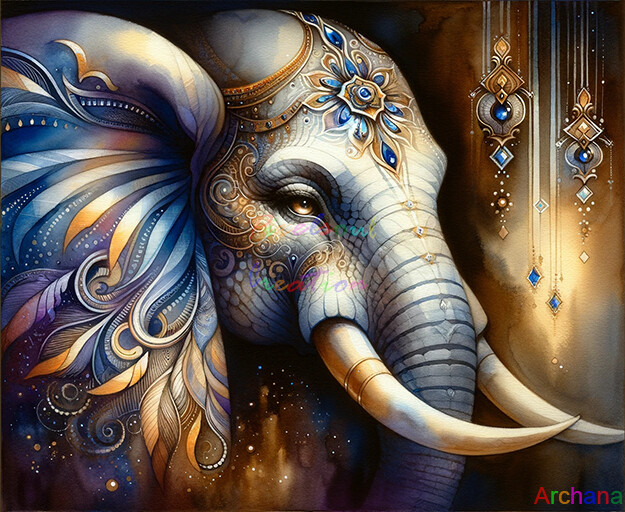 ArtStation - Majestic Tapestry: Ornate Elephant Reverie