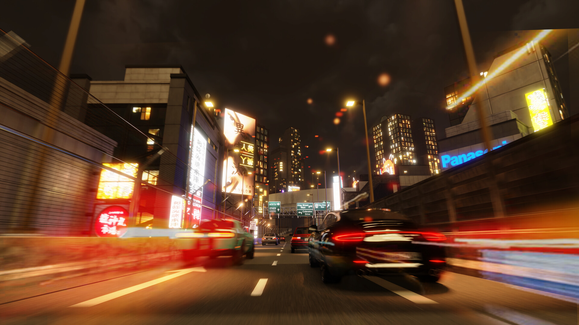 ArtStation - Night city highway Scene