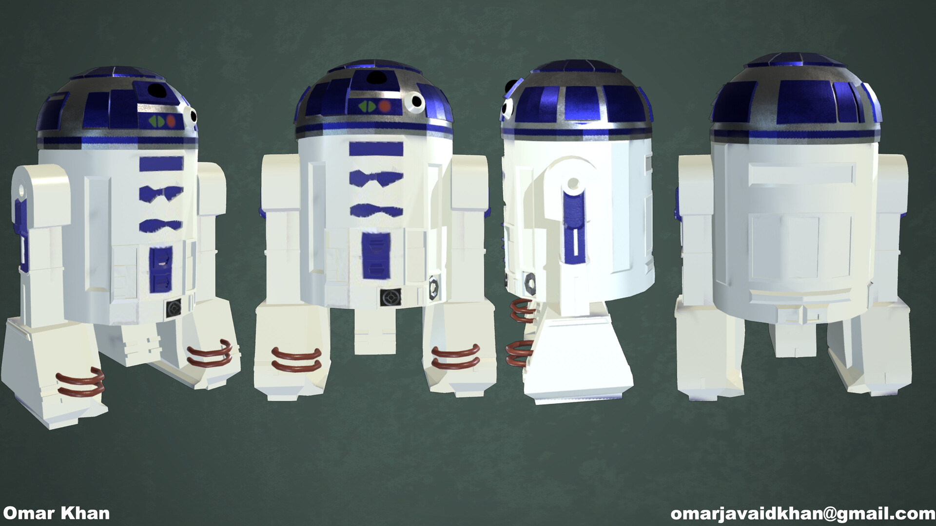 ArtStation - R2D2 3D Model (Star Wars)