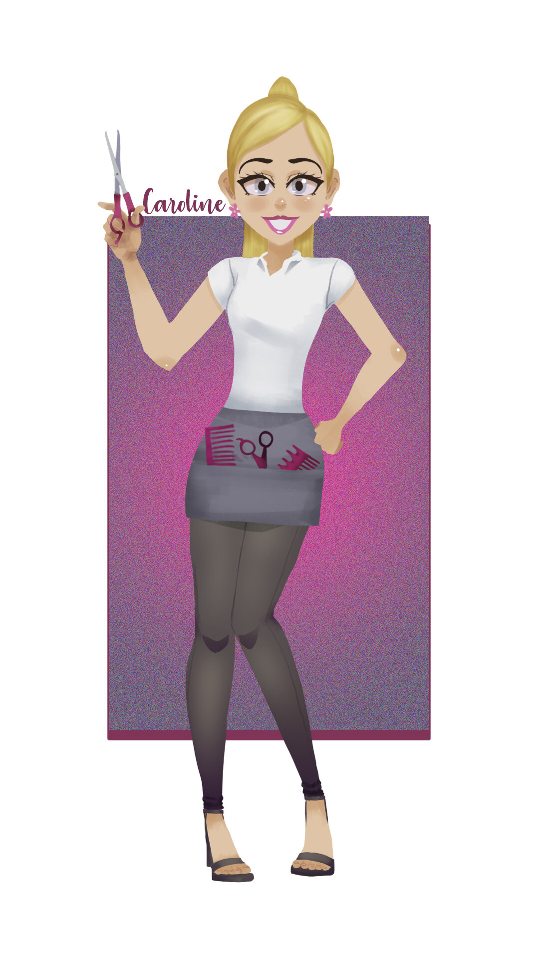 ArtStation - [OC] Caroline hairdresser outfit