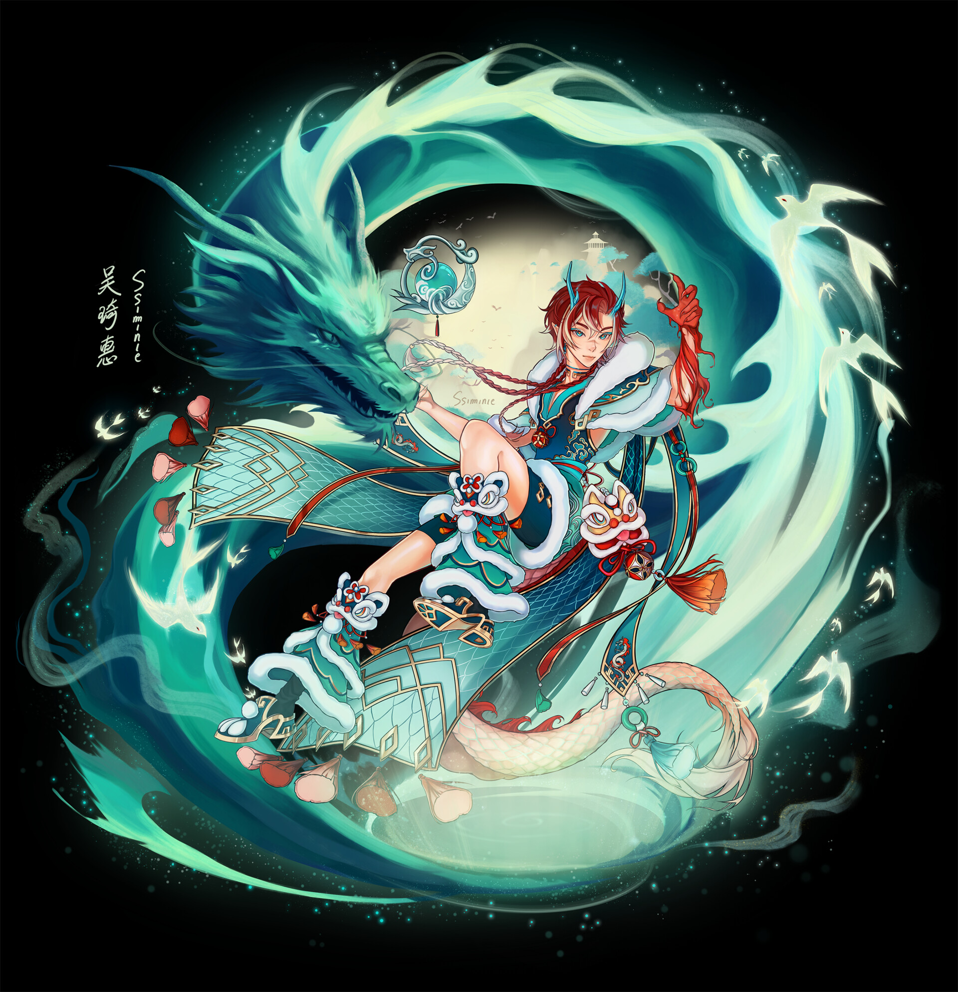 Ciciline Wu - Genshin Impact Splash art - Língyún 凌云