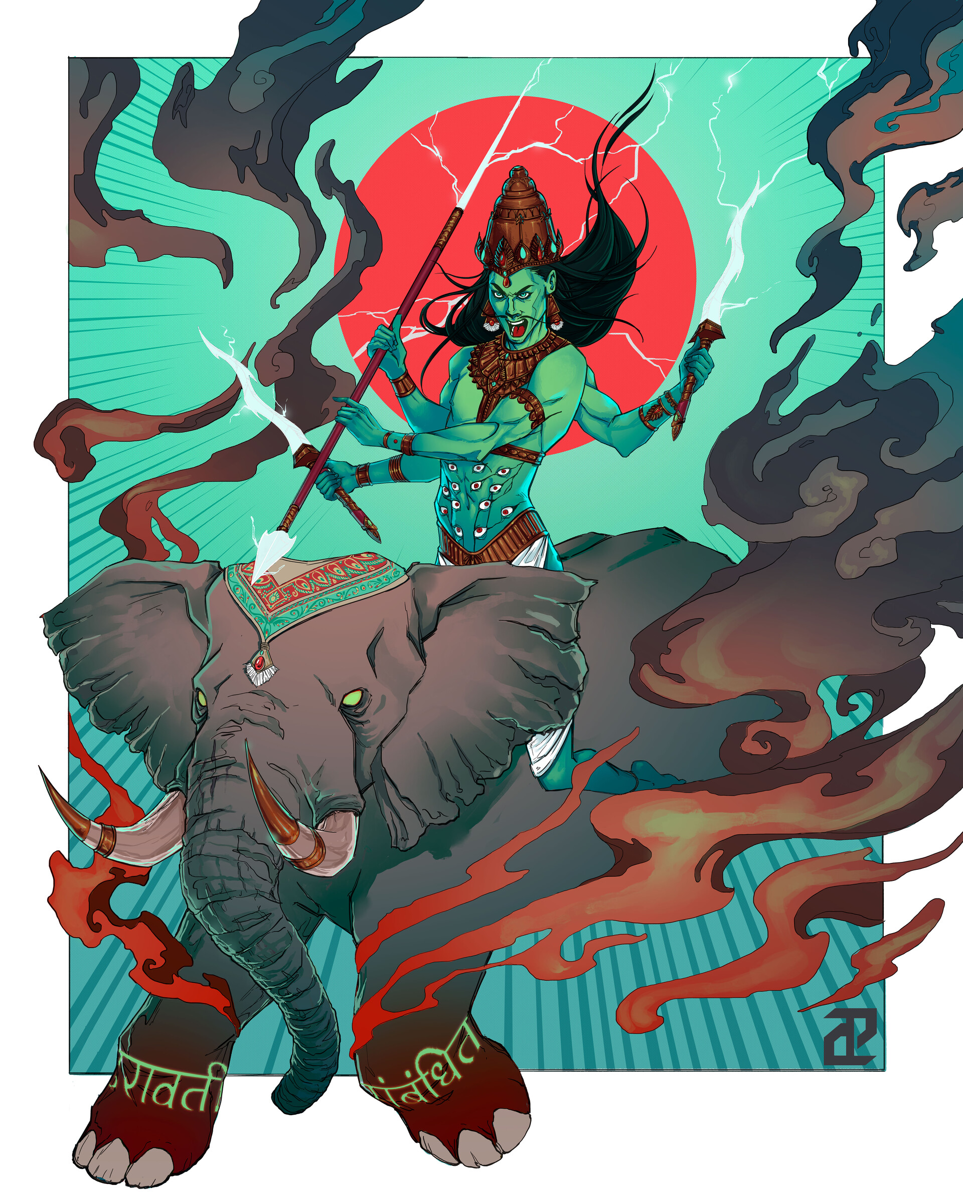 ArtStation - Indra and Airavata