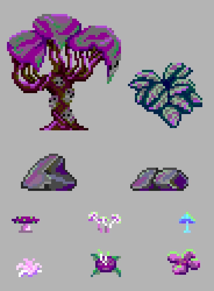 ArtStation - Pixel Art Spooky Biome