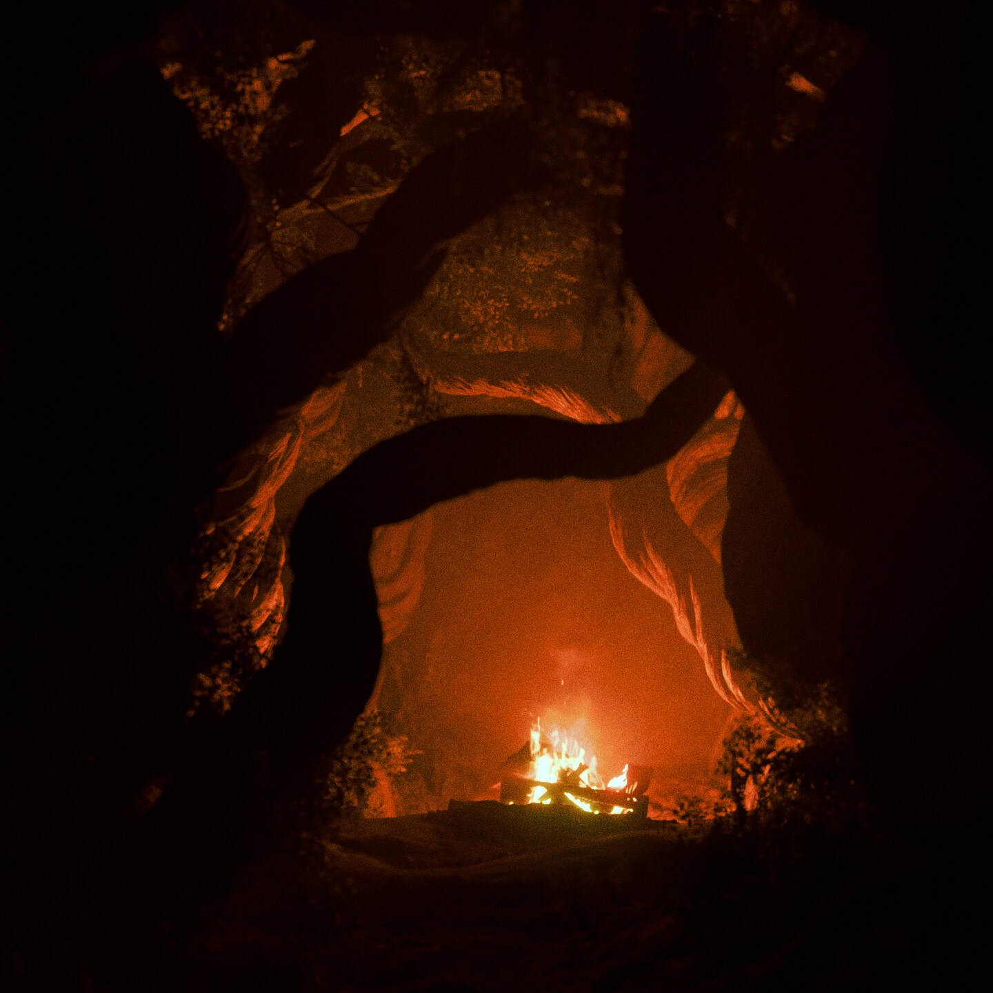 ArtStation - Lush root cave