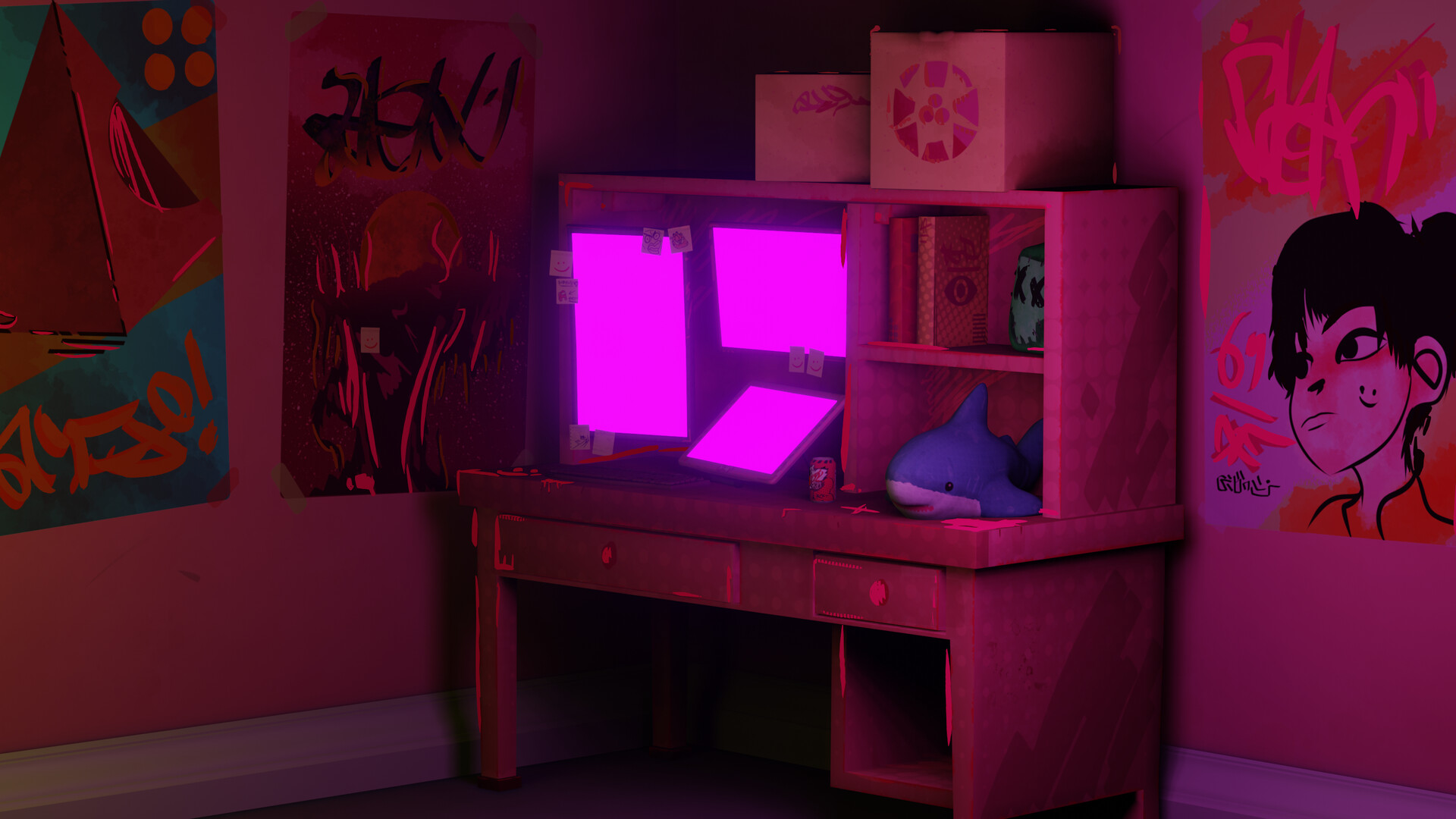 ArtStation - Personal art - Desk Scene Render