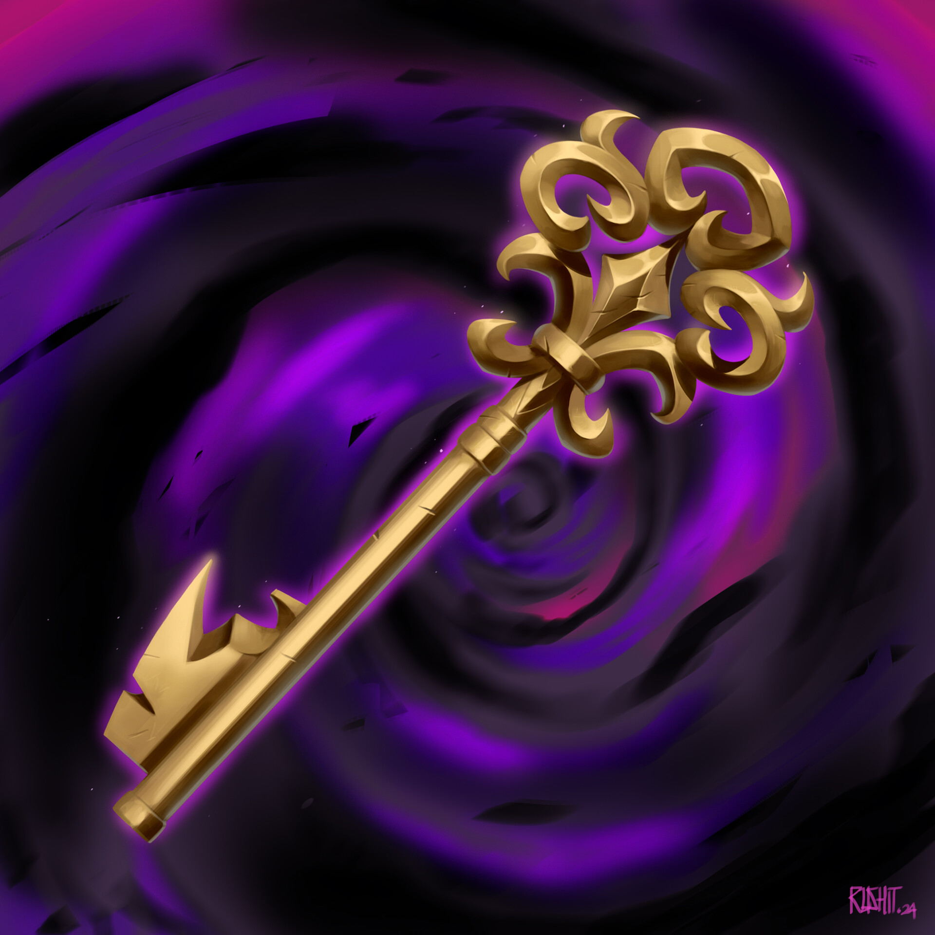 ArtStation - Material Study - Golden Key