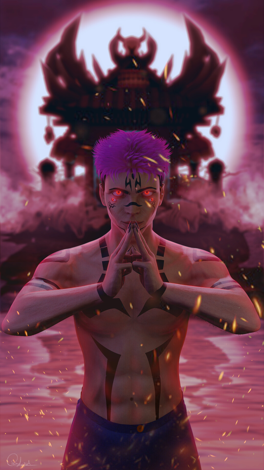 ArtStation - Jujutsu Kaisen: Sukuna & Itadori - Semi-Realistic 3D Model