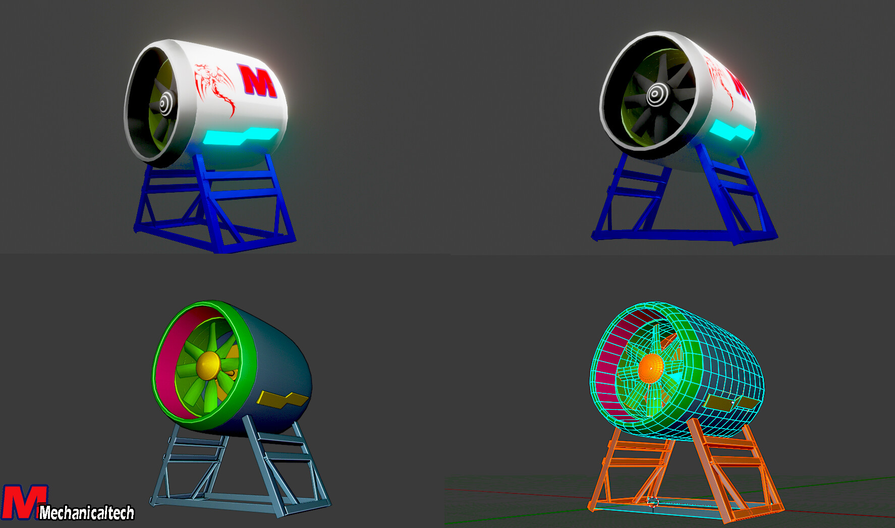 ArtStation - aircraft engine 3D model