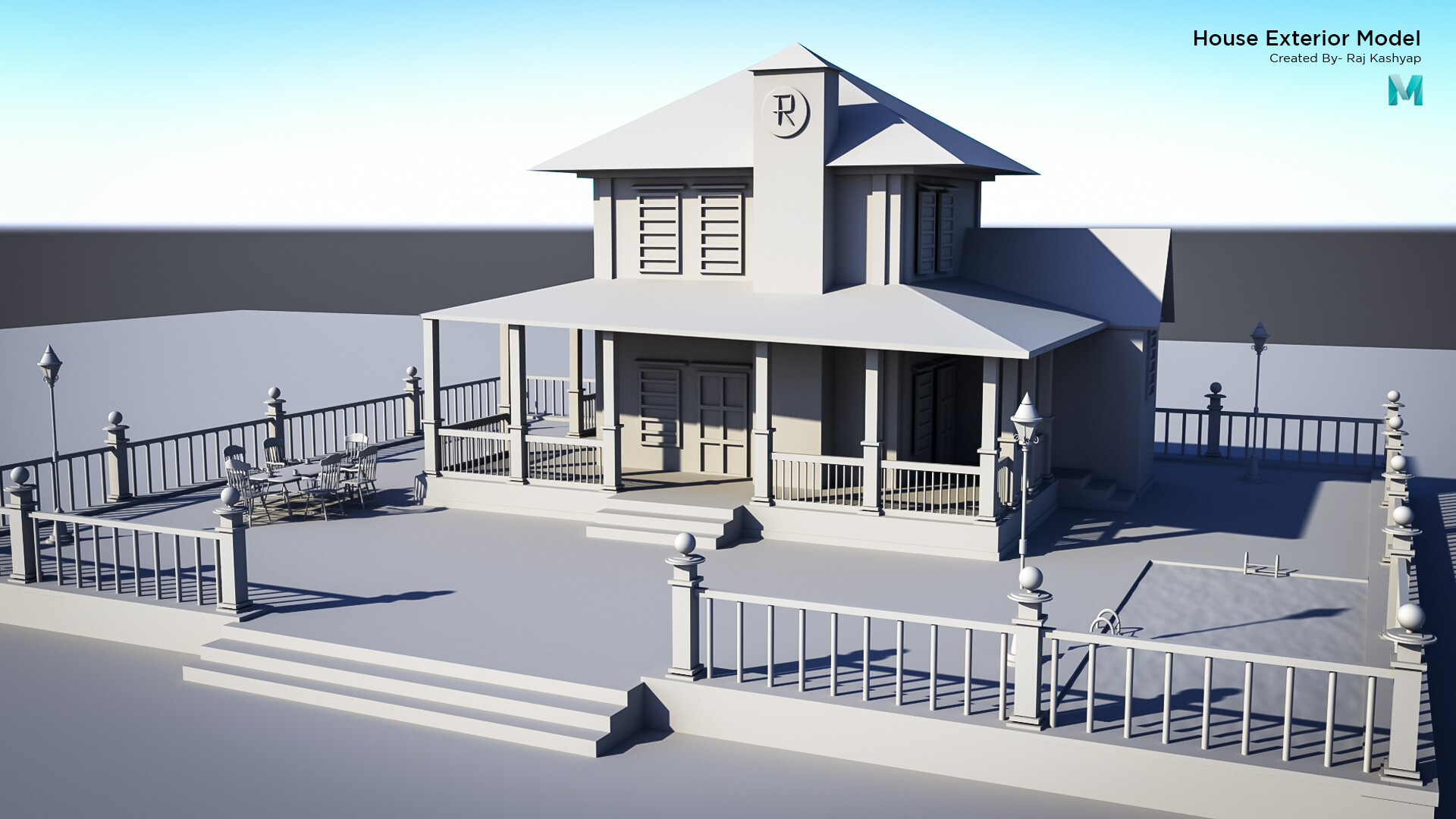 ArtStation - House Exterior Model | 3D Work | Raj Kashyap