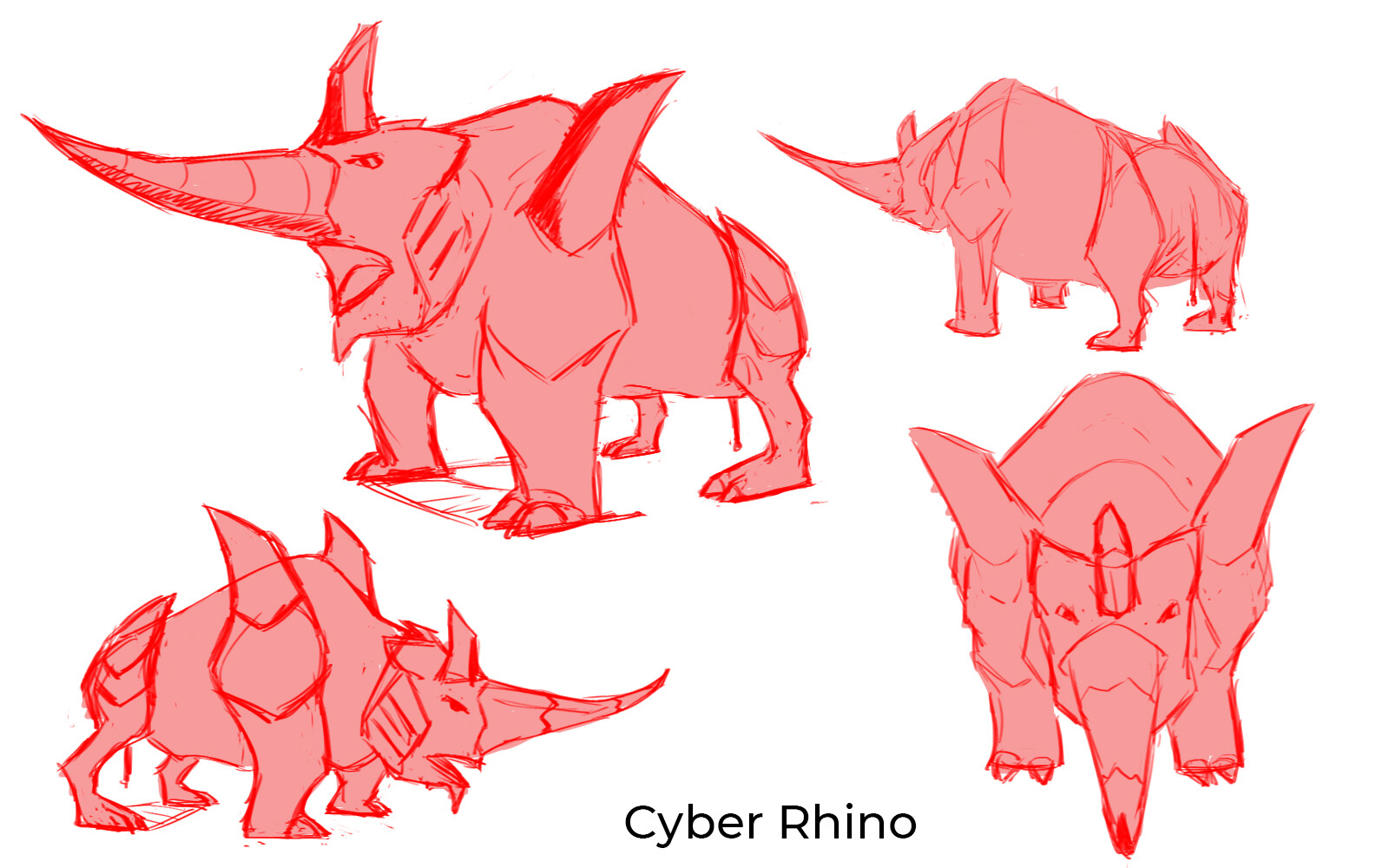 Hammad Hasany - Cyber Rhino character concept
